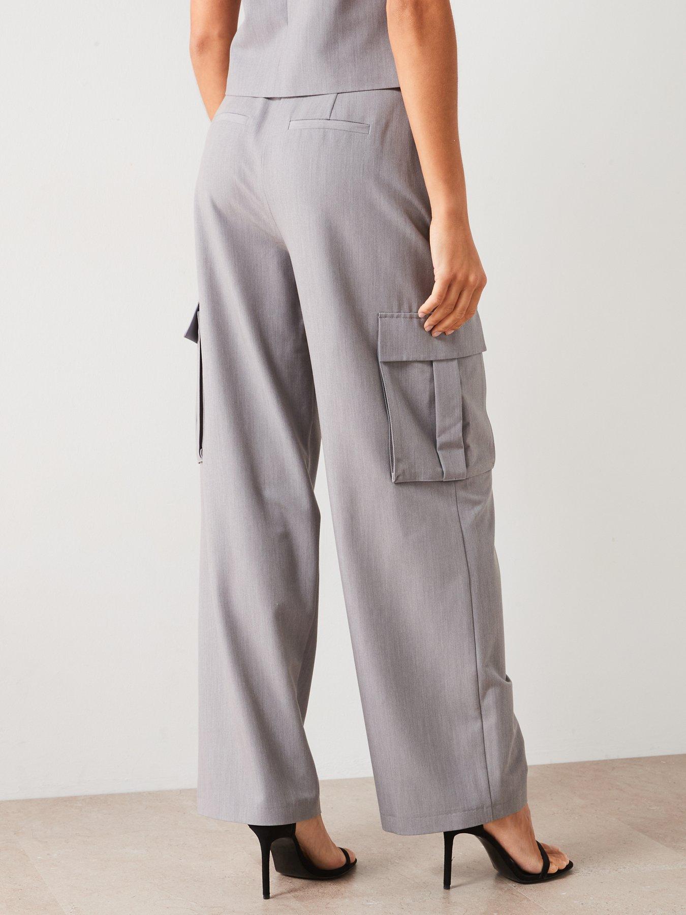 V by Very Formal Cargo Trouser - Grey | Very
