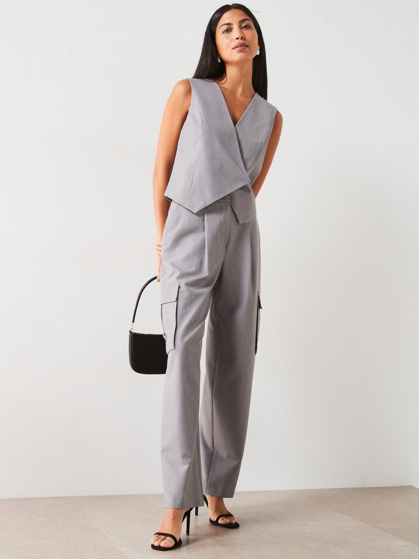 V by Very Formal Cargo Trouser - Grey | Very