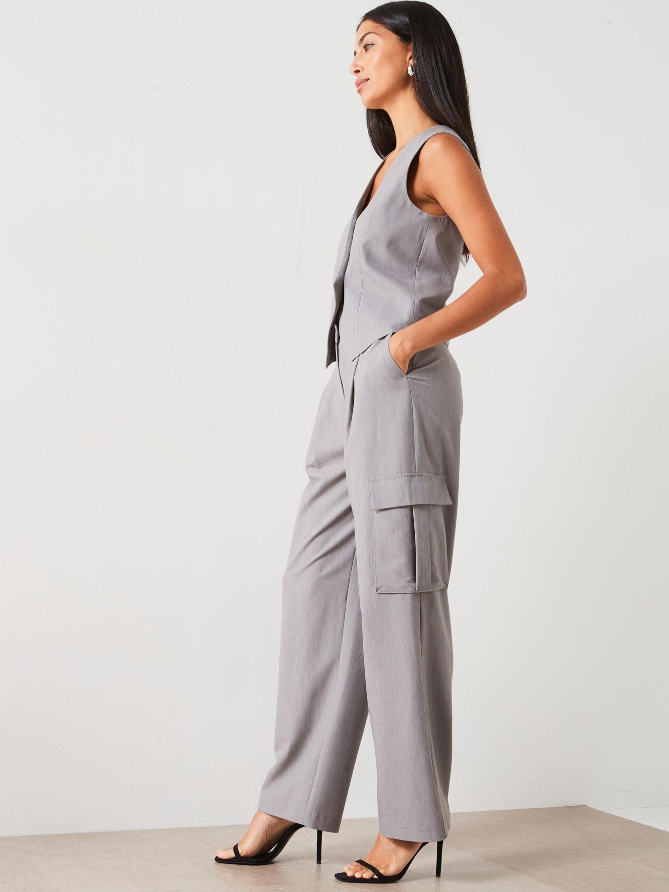 V by Very Formal Cargo Trouser - Grey | Very