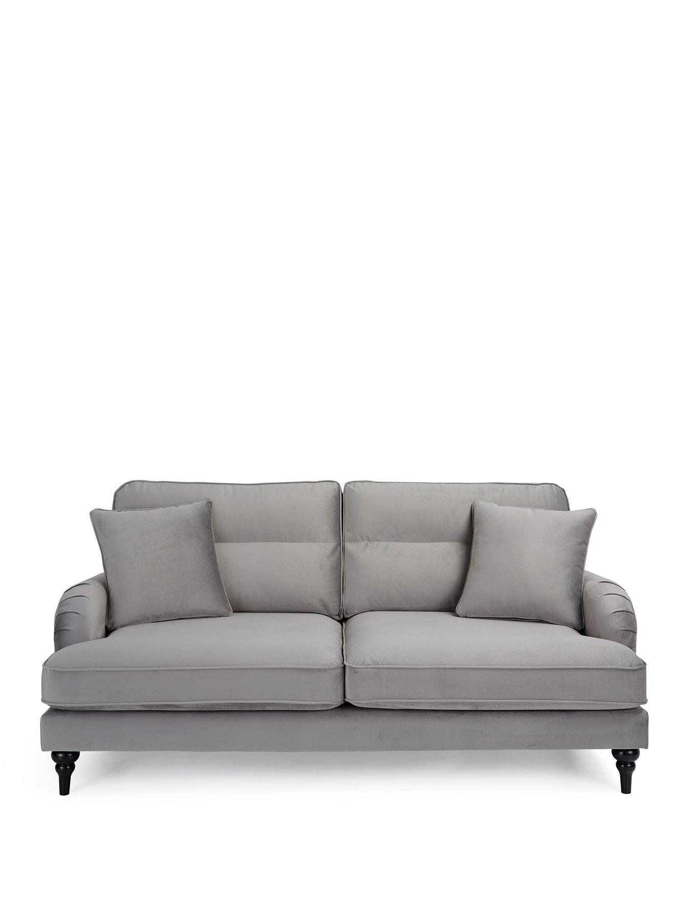 Very Home Victoria 3 Seater Fabric Sofa - Grey - FSC® Certified | Very
