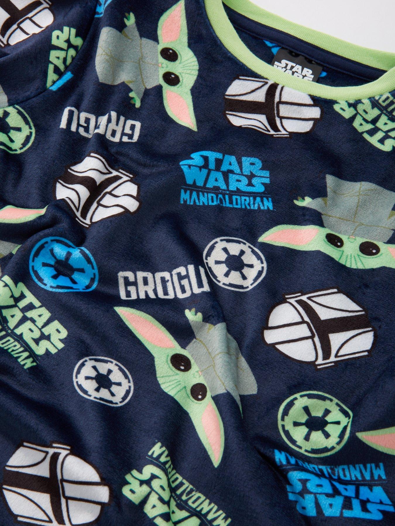 The Mandalorian Grogu Baby Yoda Fleece Pyjamas - Navy | Very