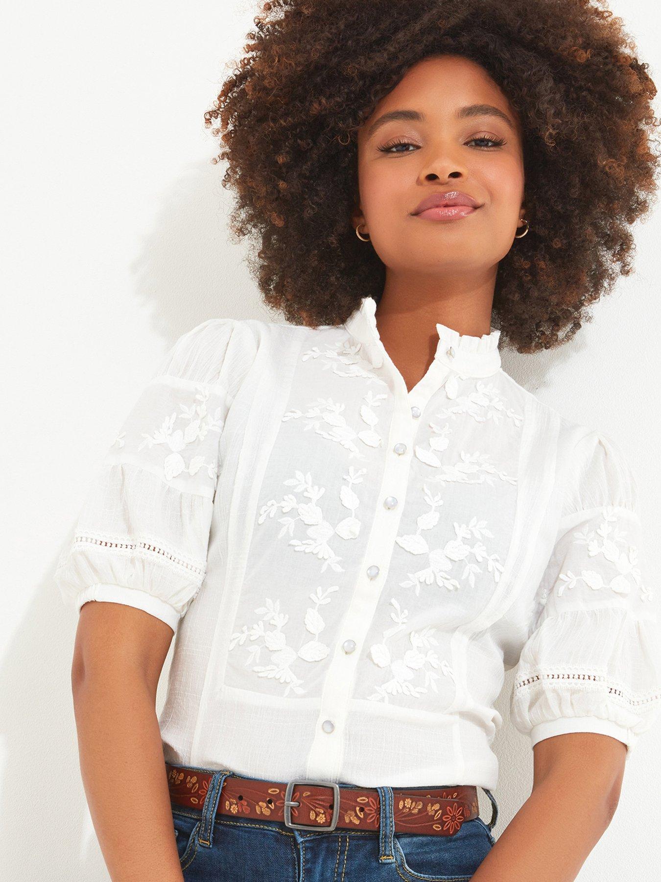 Joe Browns Embroidered Blouse White Uk
