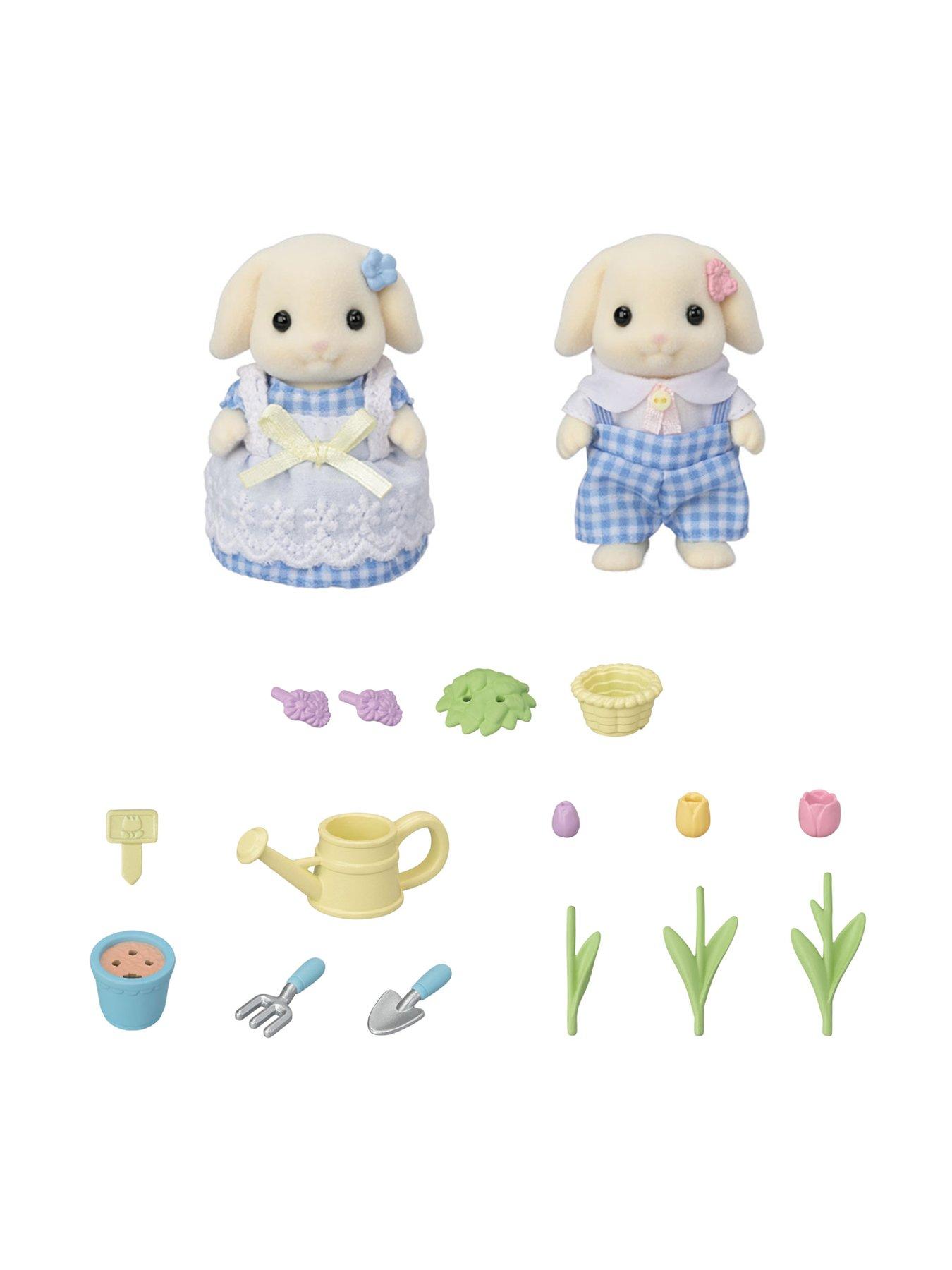 Sylvanian Families Blossom Gardening Set -Flora Rabbit Sister & Brother ...