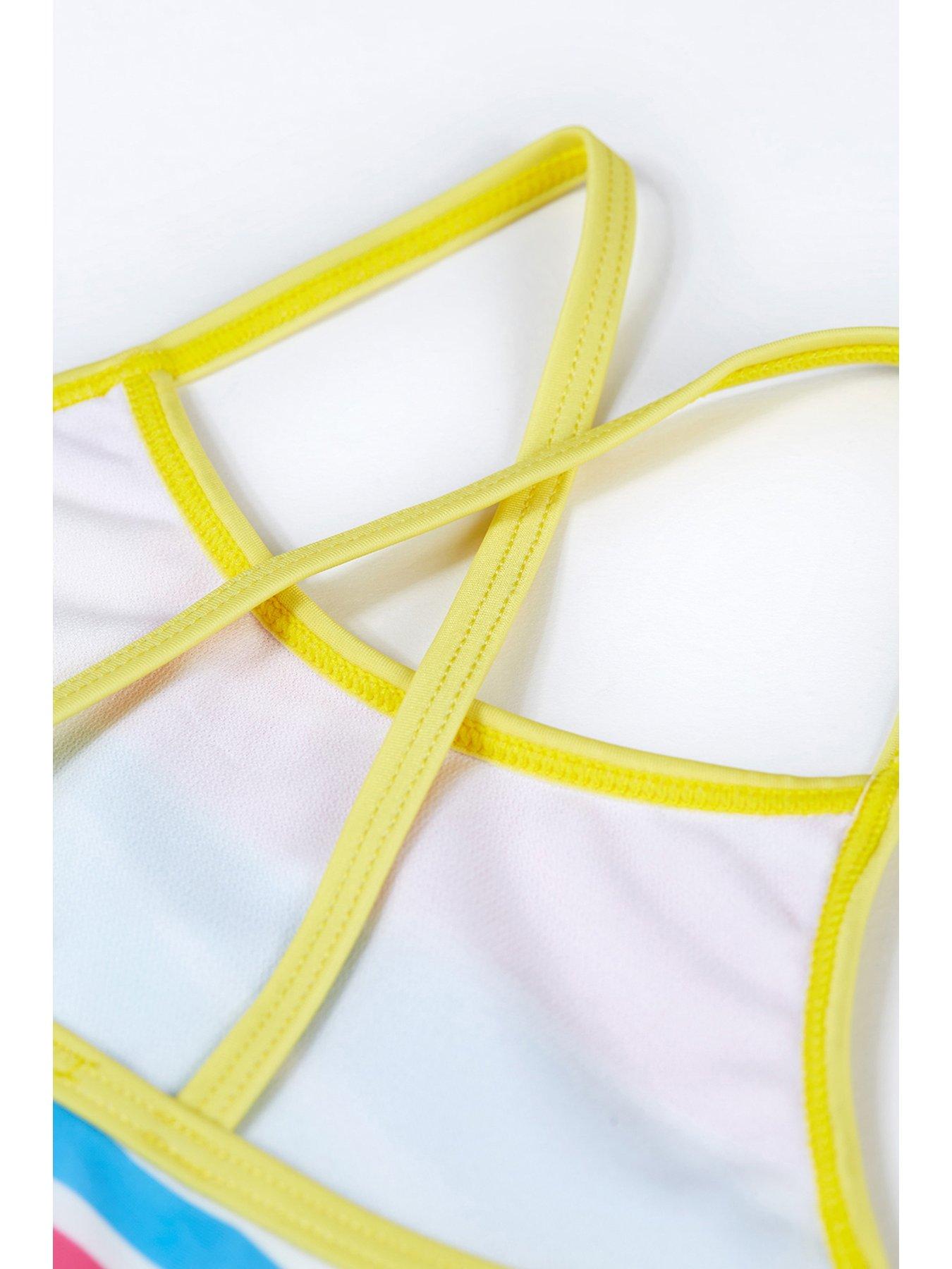 Frugi Girls Seaside Stripe Rainbow Kiri Tankini - Multi | Very
