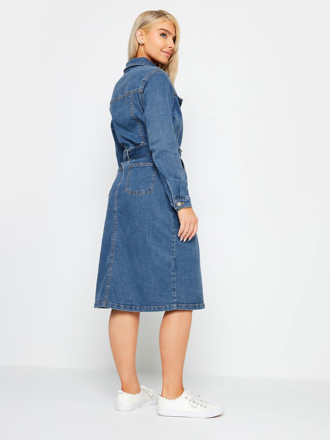 M&Co Denim Shirt Midi Dress - Blue | Very