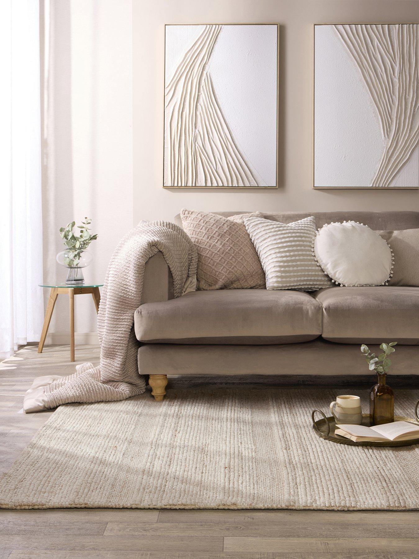 Very Home Chunky Knit Rug - Cream | Very