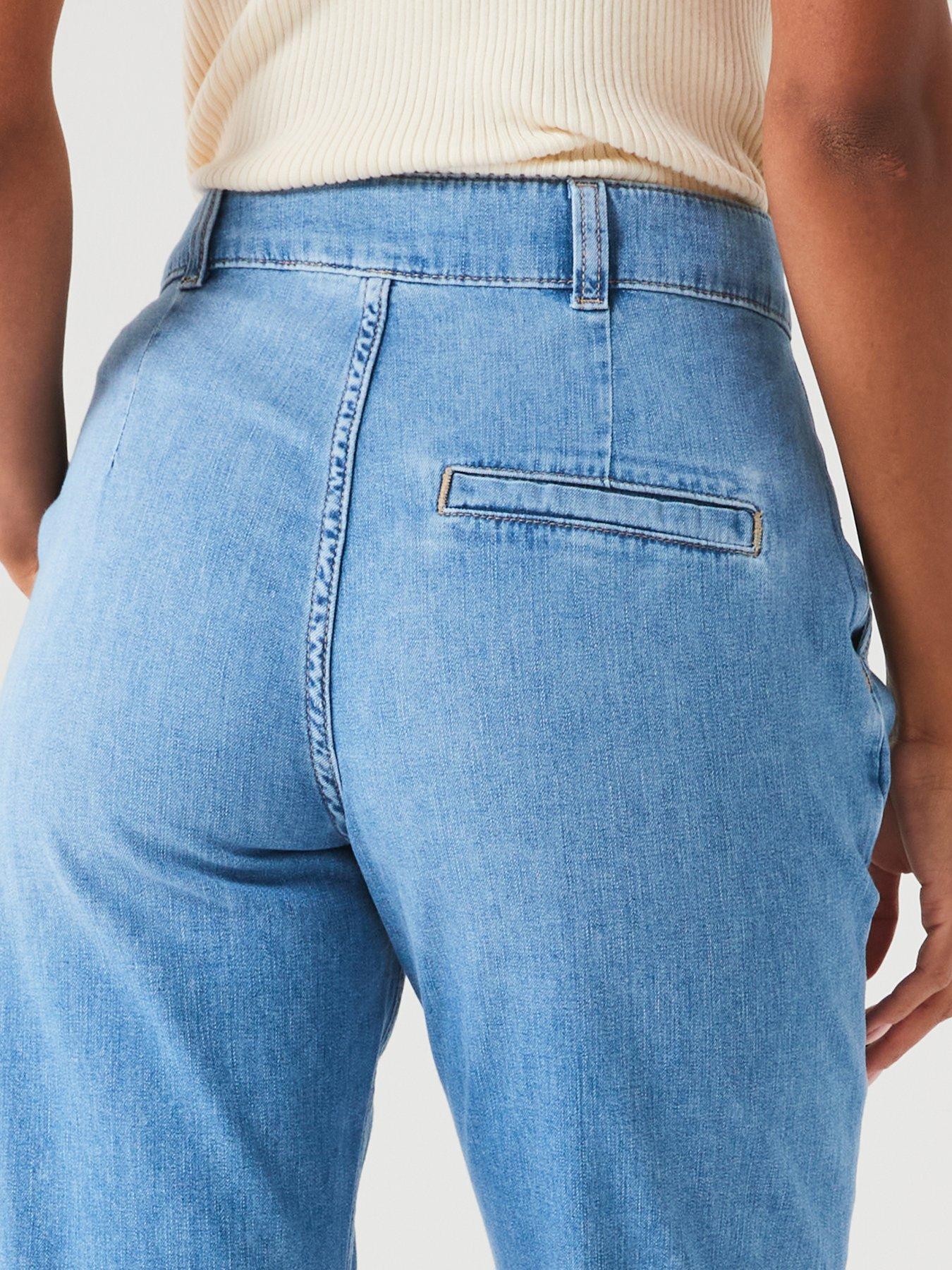 V by Very Soft Touch Denim Straight Leg Jeans - Mid Wash | Very