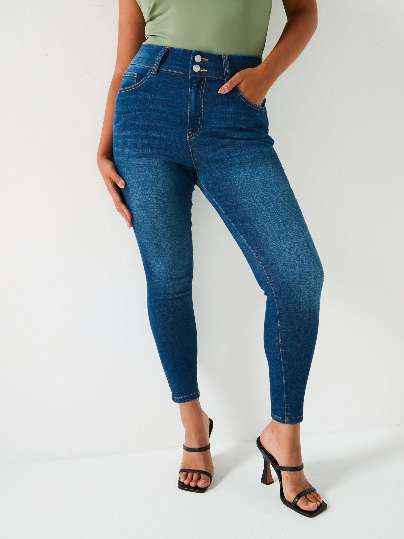 V by Very Curve High Waisted Shaping Stretch Skinny Jean | Very