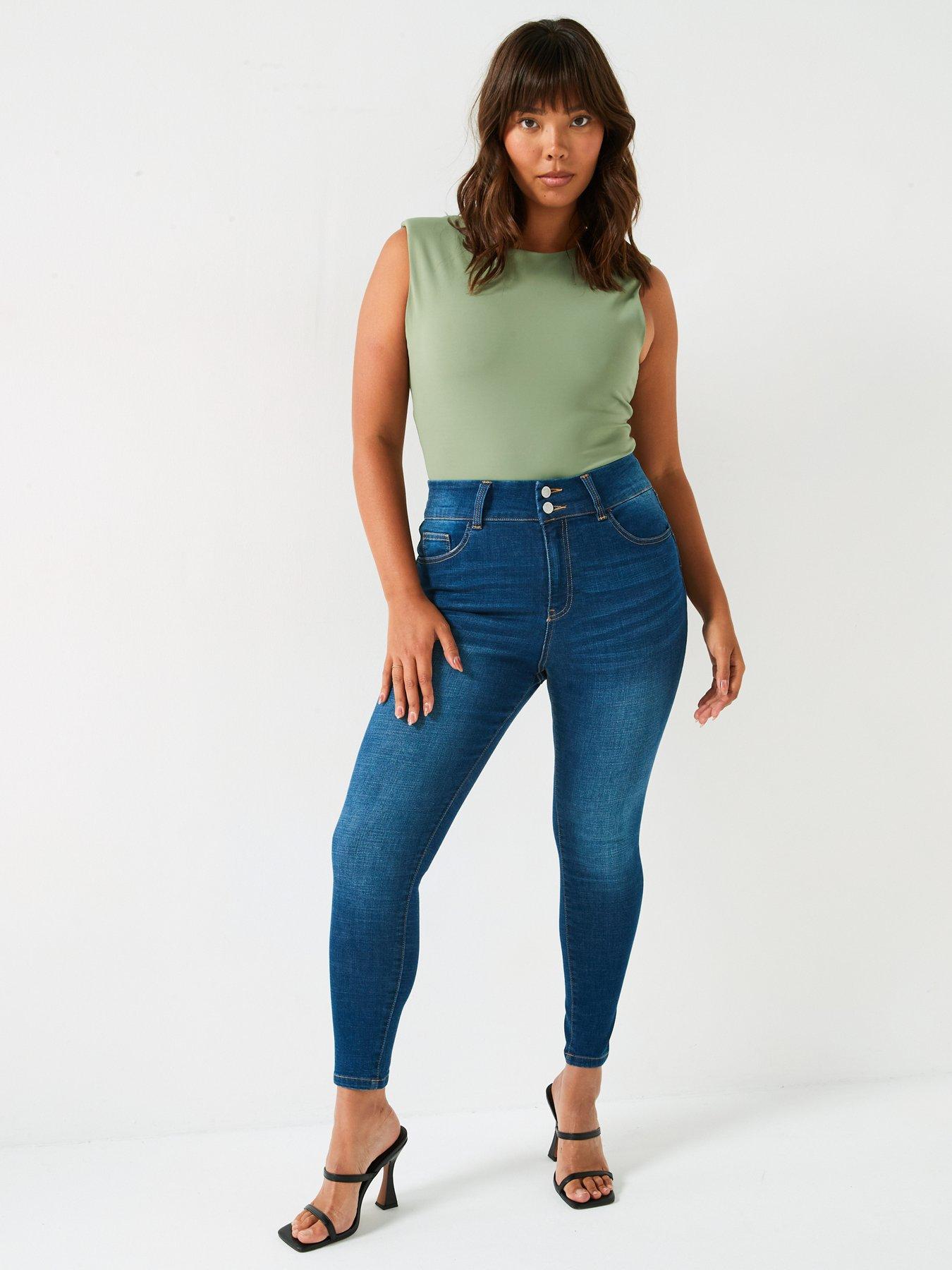 V by Very Curve High Waisted Shaping Stretch Skinny Jean | Very