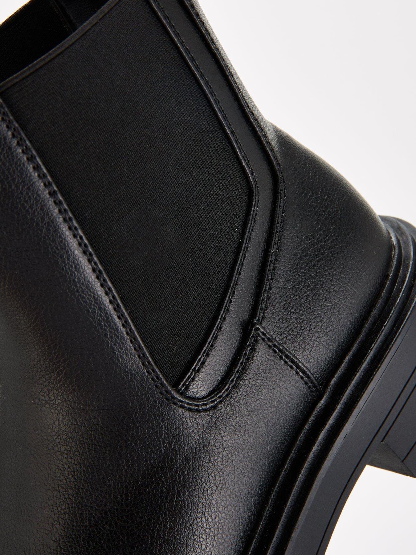 V by Very Wide Fit Chunky Chelsea Boot - Black | Very