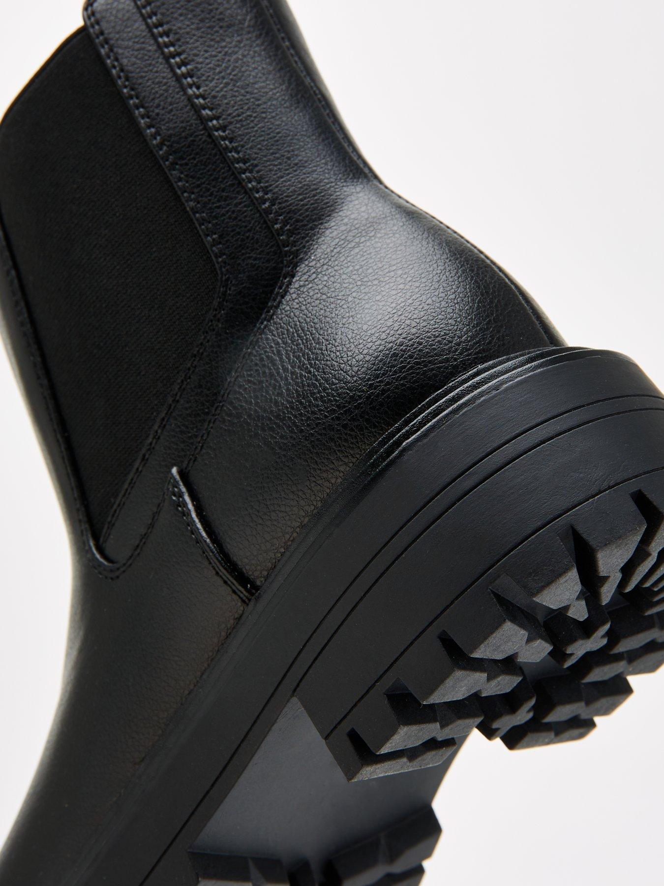 V by Very Wide Fit Chunky Chelsea Boot - Black | Very