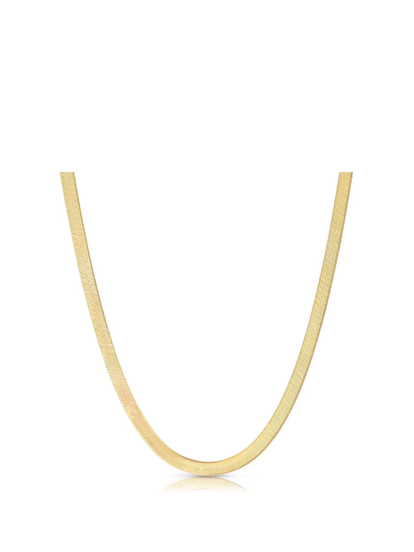 Ernest Jones 9ct Yellow Gold 15'' Adjustable Snake Chain | Very