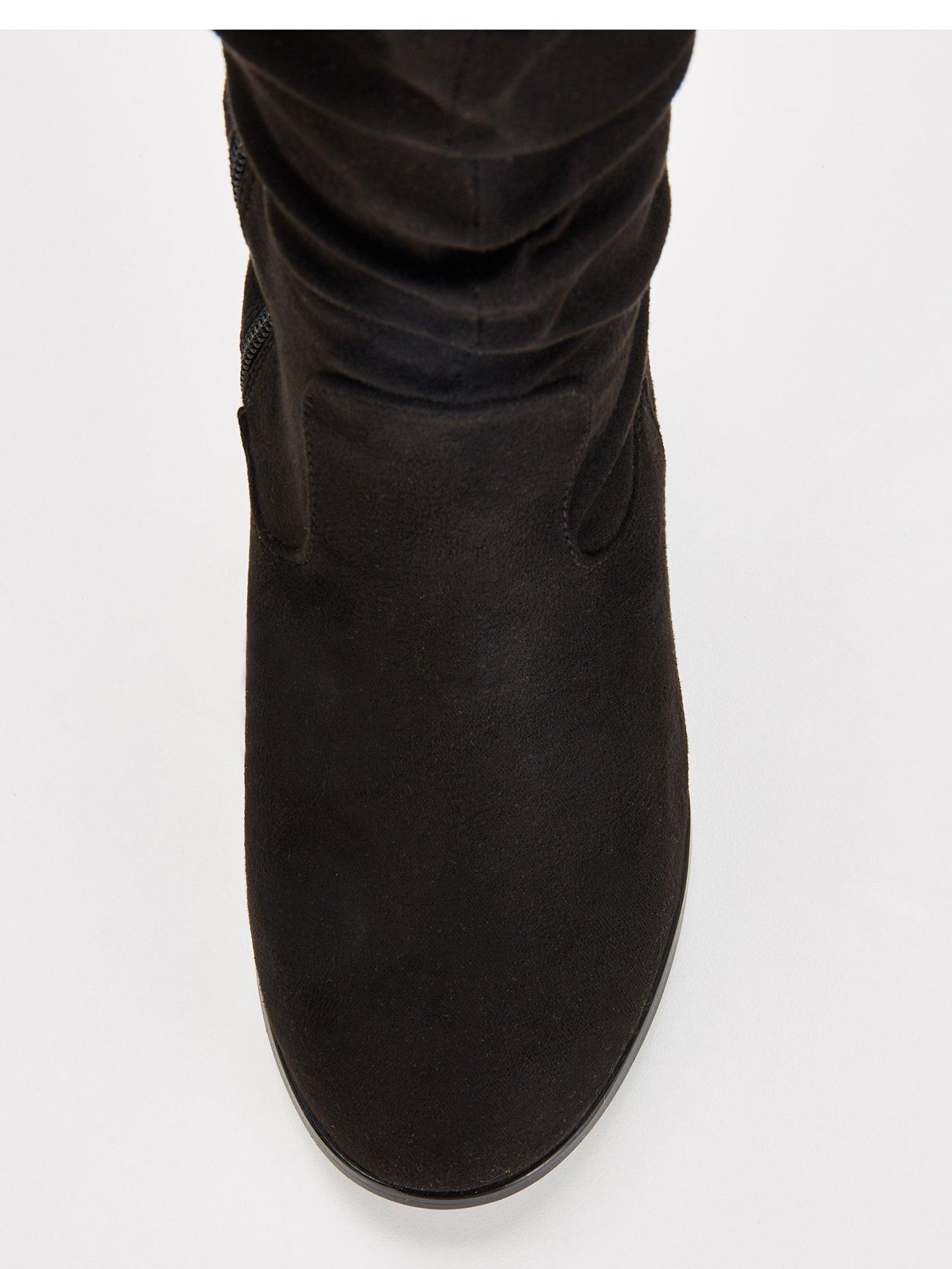 V by Very Extra Wide Fit Knee High Slouch Boot With Wider Fitting Calf ...