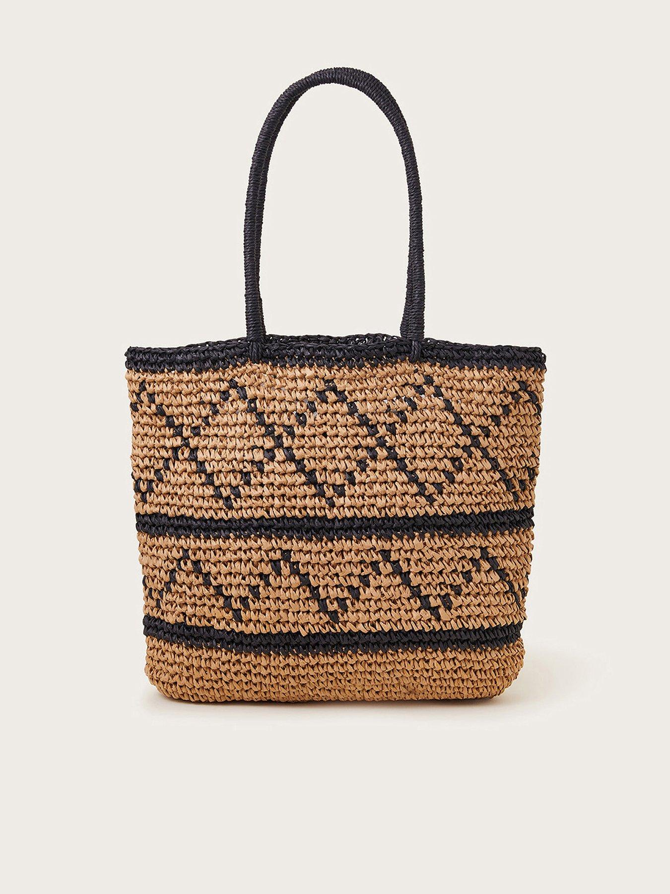 Monsoon Monochrome Rafia Bag | Very