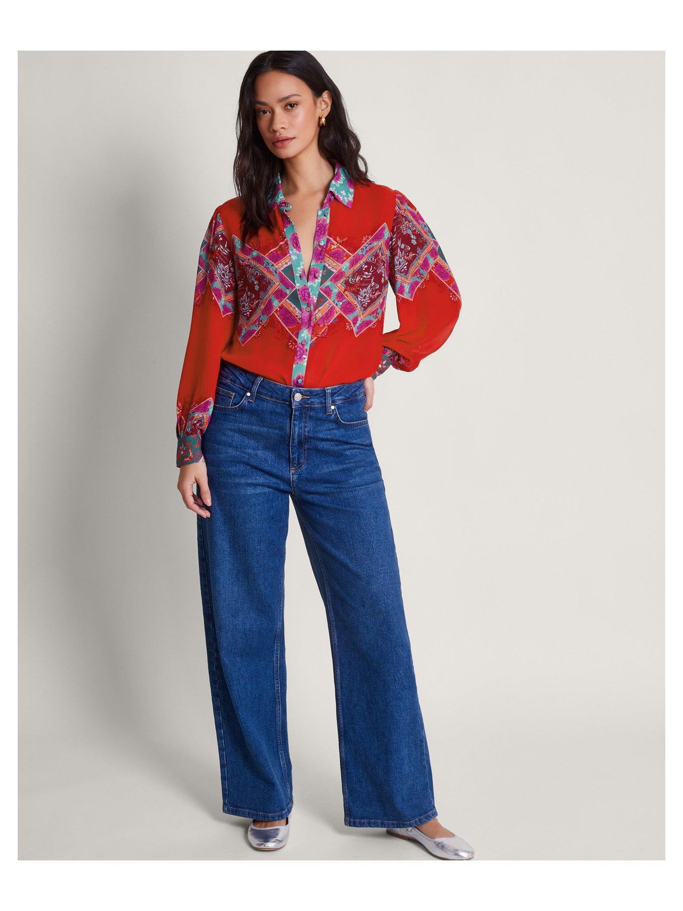 Monsoon Tiffany Oriental Blouse - Red | Very