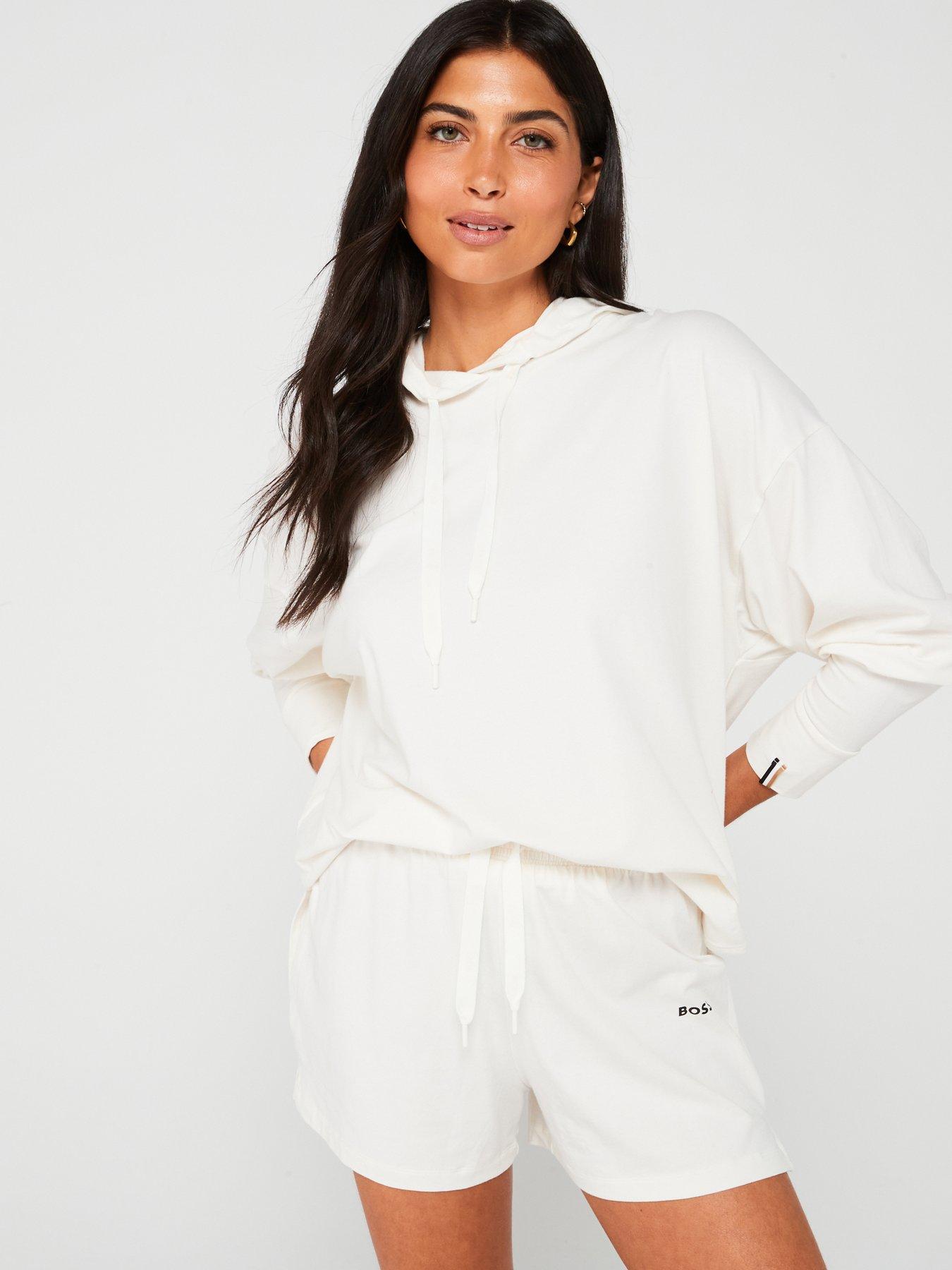 BOSS Logo String Hoodie - White | Very
