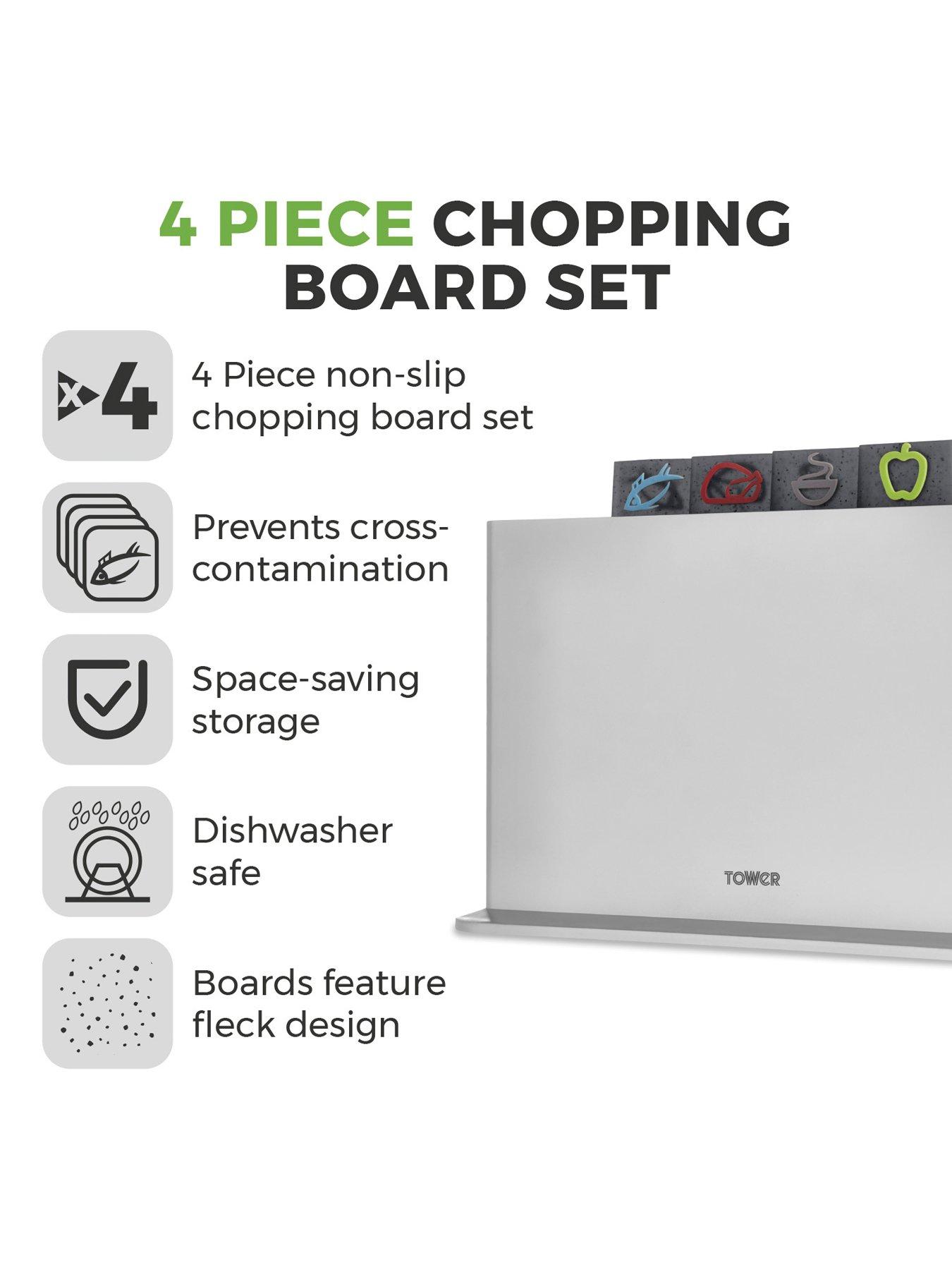 Tower Set Of 4 Chopping Boards | very.co.uk