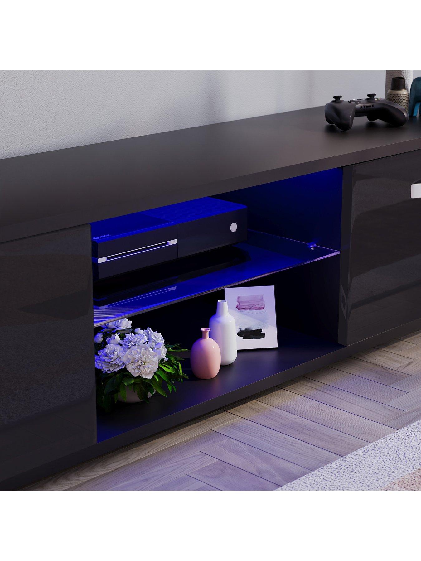 Vida Designs Cosmo 2 Door TV Unit with LED Lighting - fits up to 60 ...