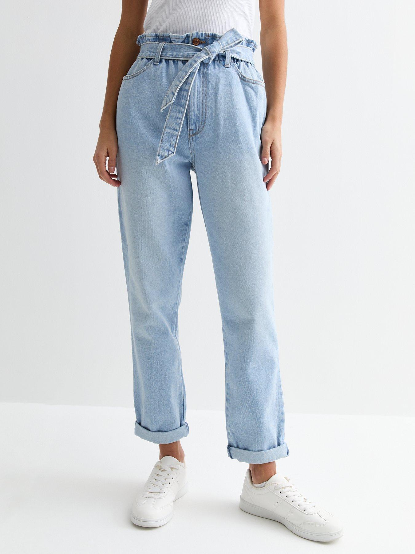New Look Pale Blue Dayna Paperbag Jeans Very