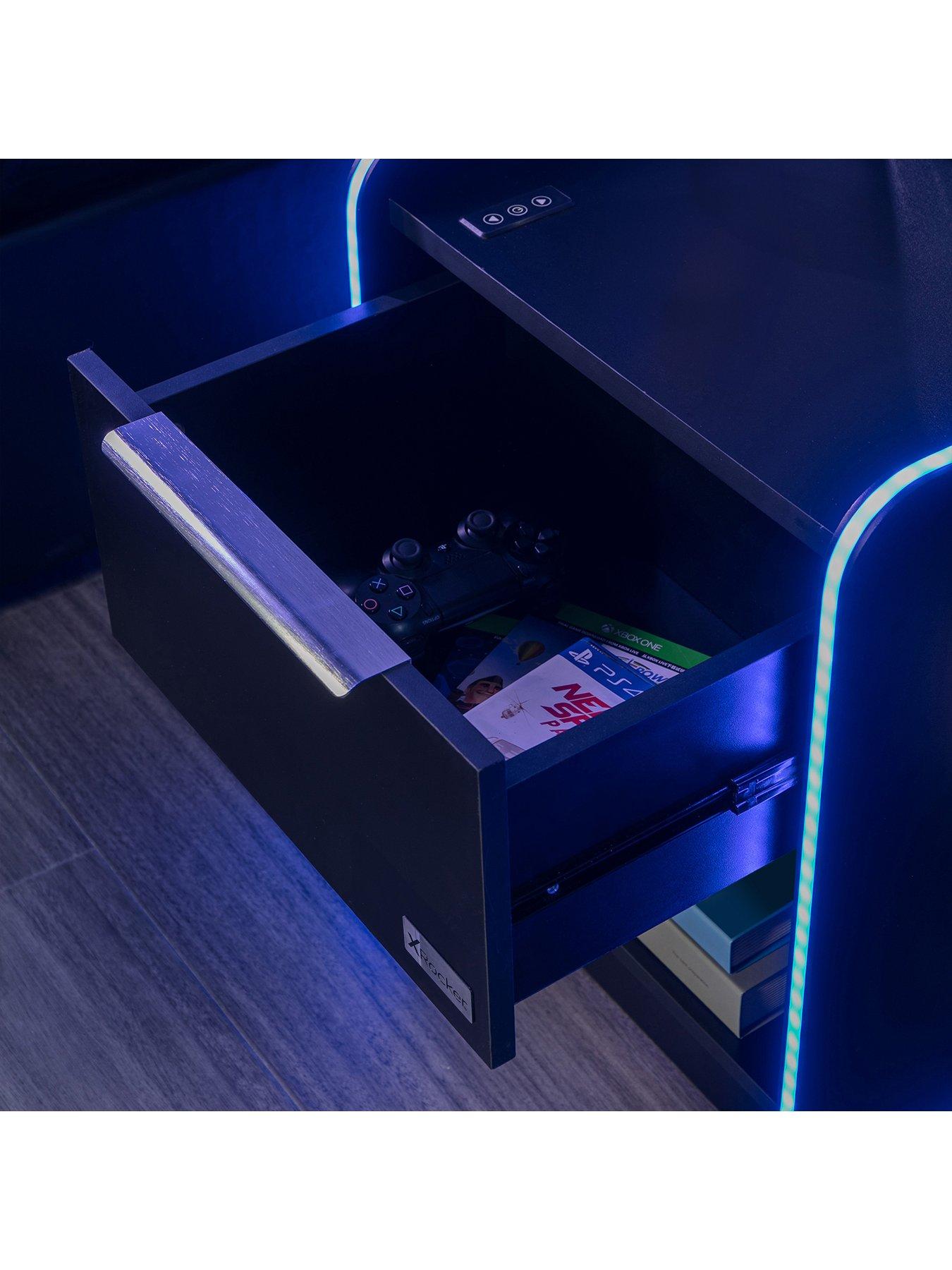 X Rocker Electra Bedside Table With Wireless Charging And Led Lights | Very