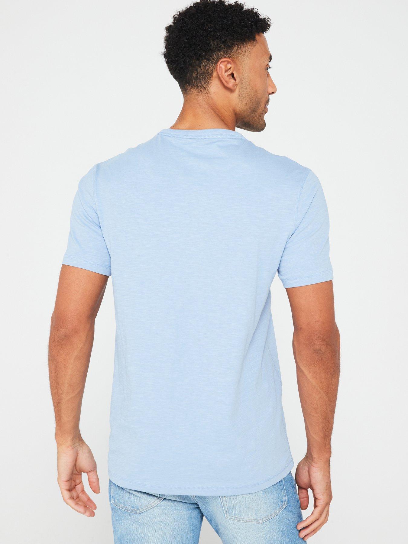 BOSS Tegood Lightweight Fleck Regular Fit T-Shirt - Light Blue | Very