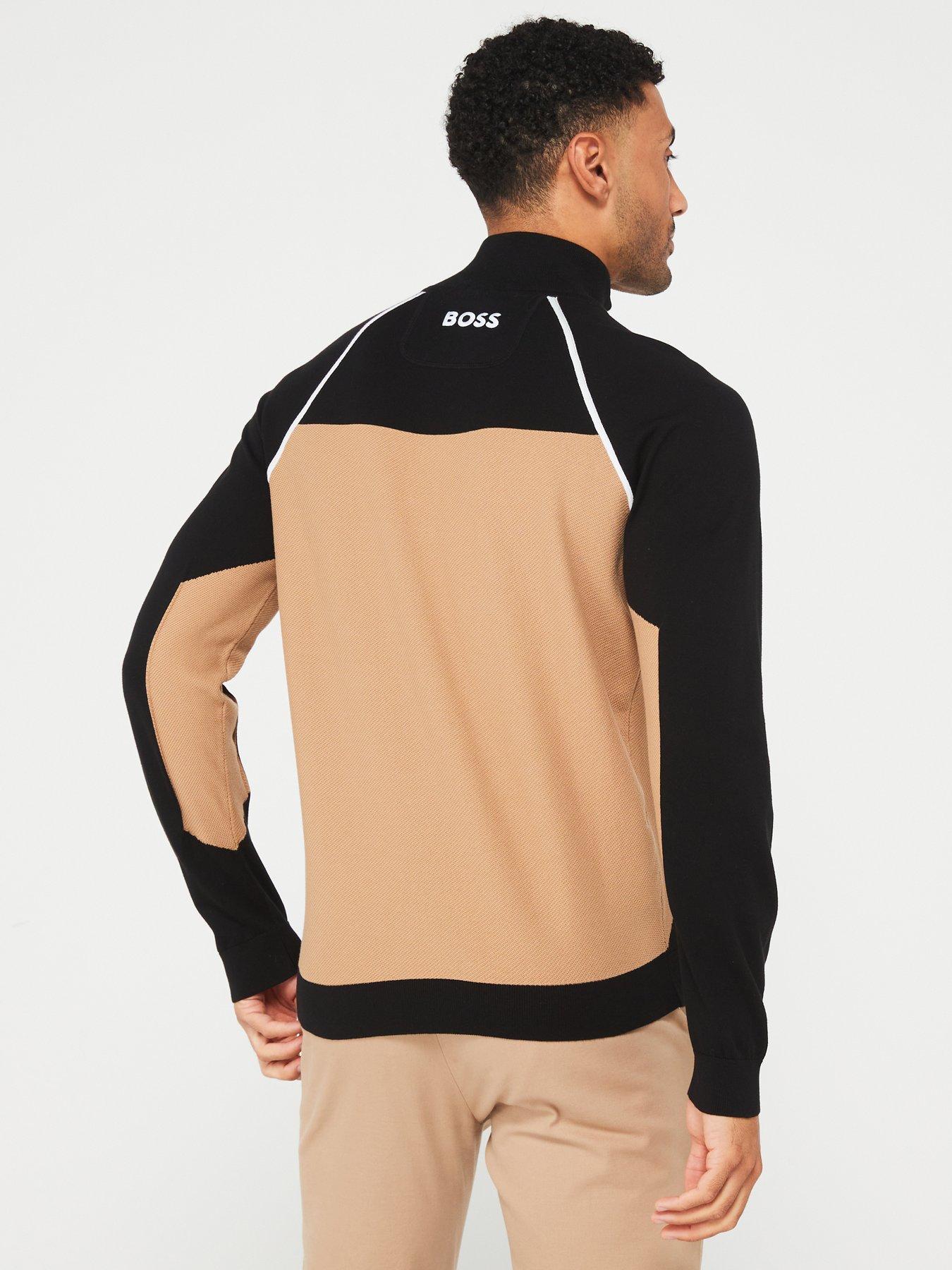 BOSS Hydro-x 1/4 Zip Cotton Stretch Knitted Jumper | Very