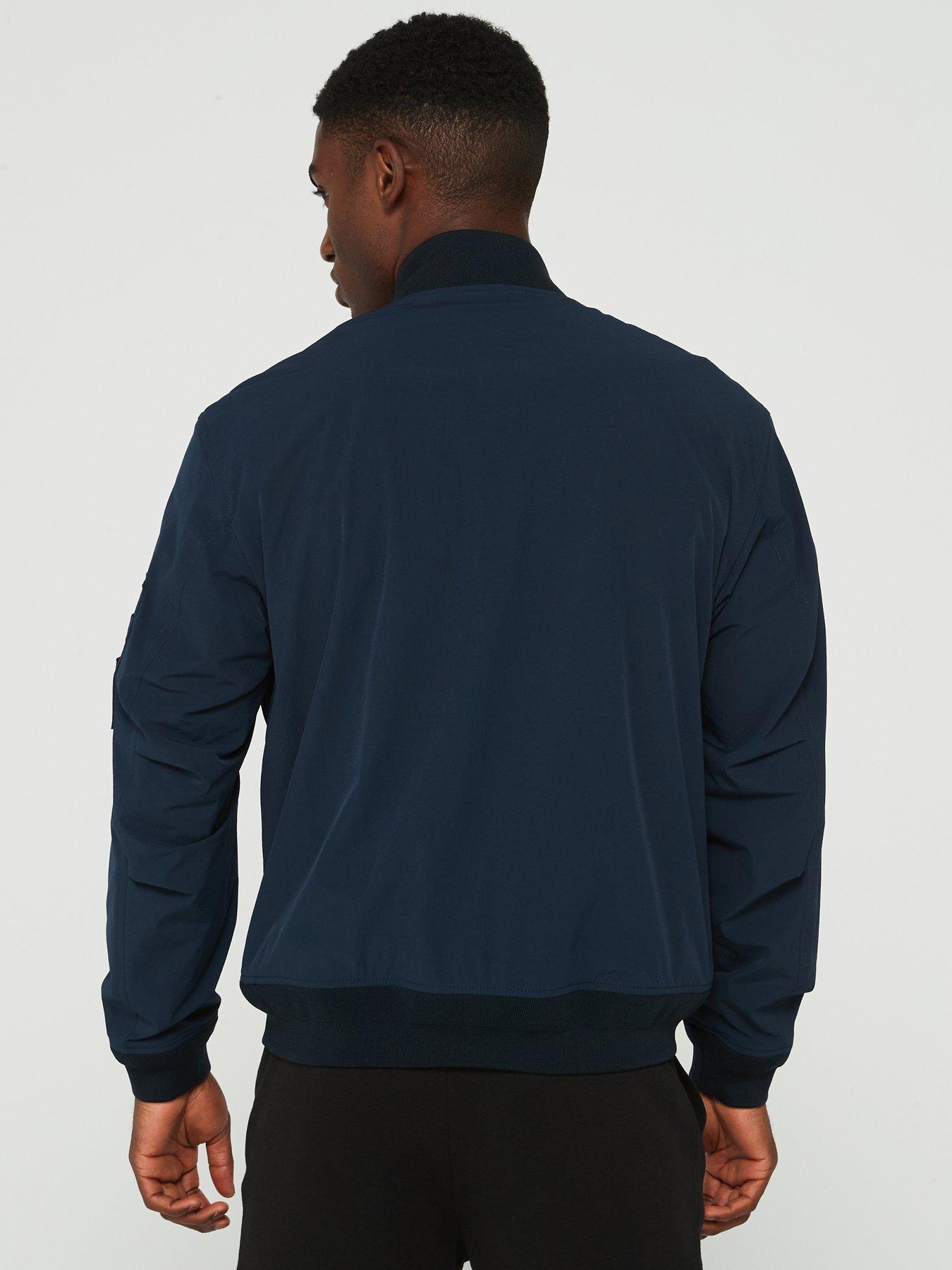 BOSS Obear Nylon MA1 Bomber Jacket - Dark Blue | Very