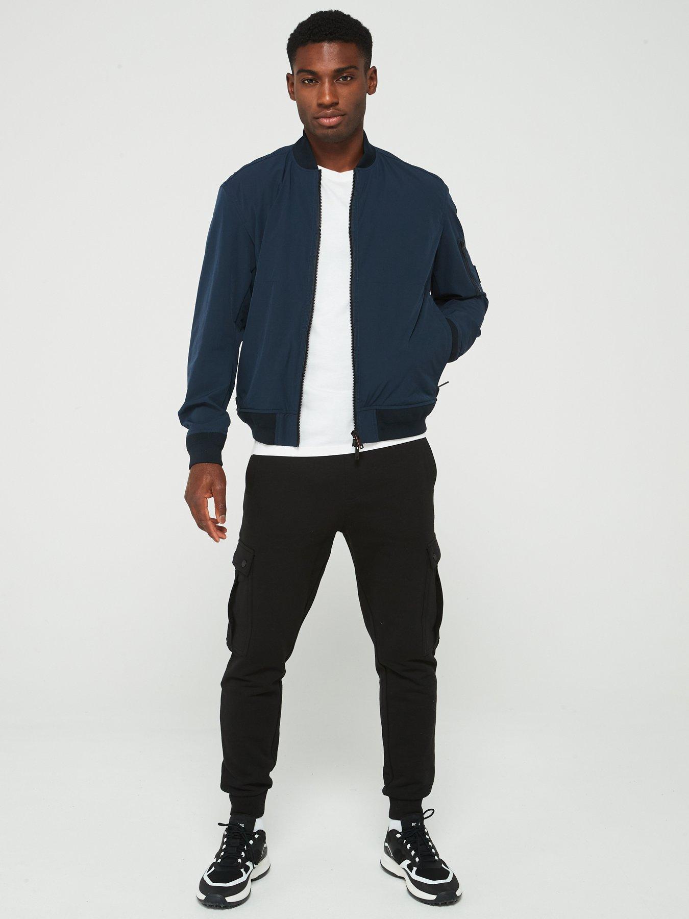 BOSS Obear Nylon MA1 Bomber Jacket - Dark Blue | Very