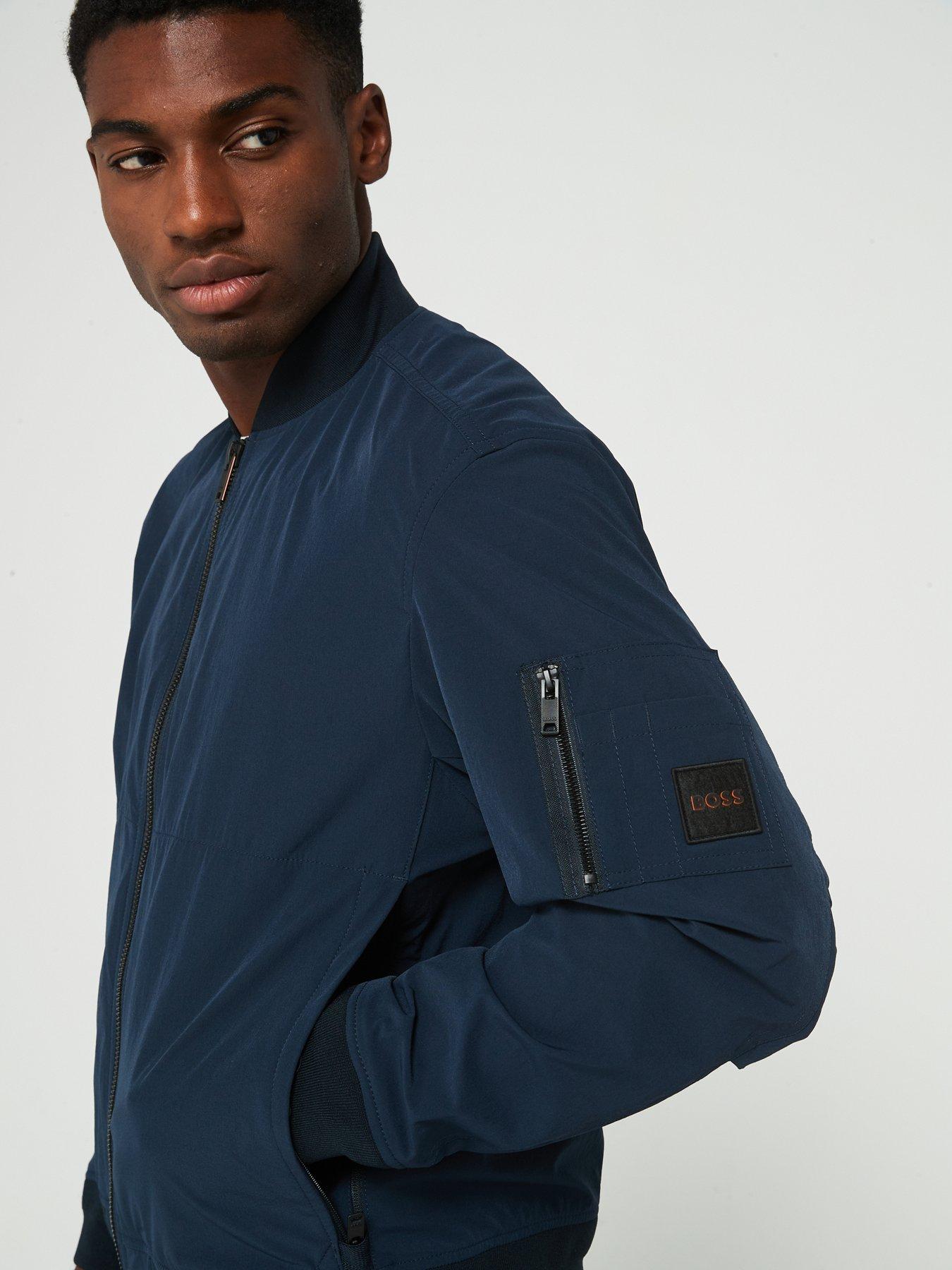BOSS Obear Nylon MA1 Bomber Jacket - Dark Blue | Very