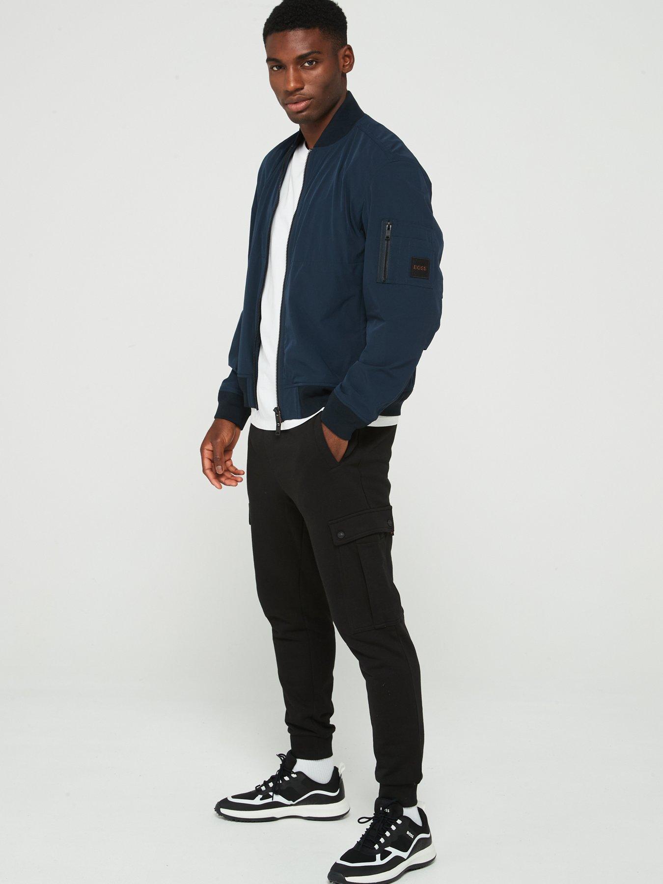 BOSS Obear Nylon MA1 Bomber Jacket - Dark Blue | Very