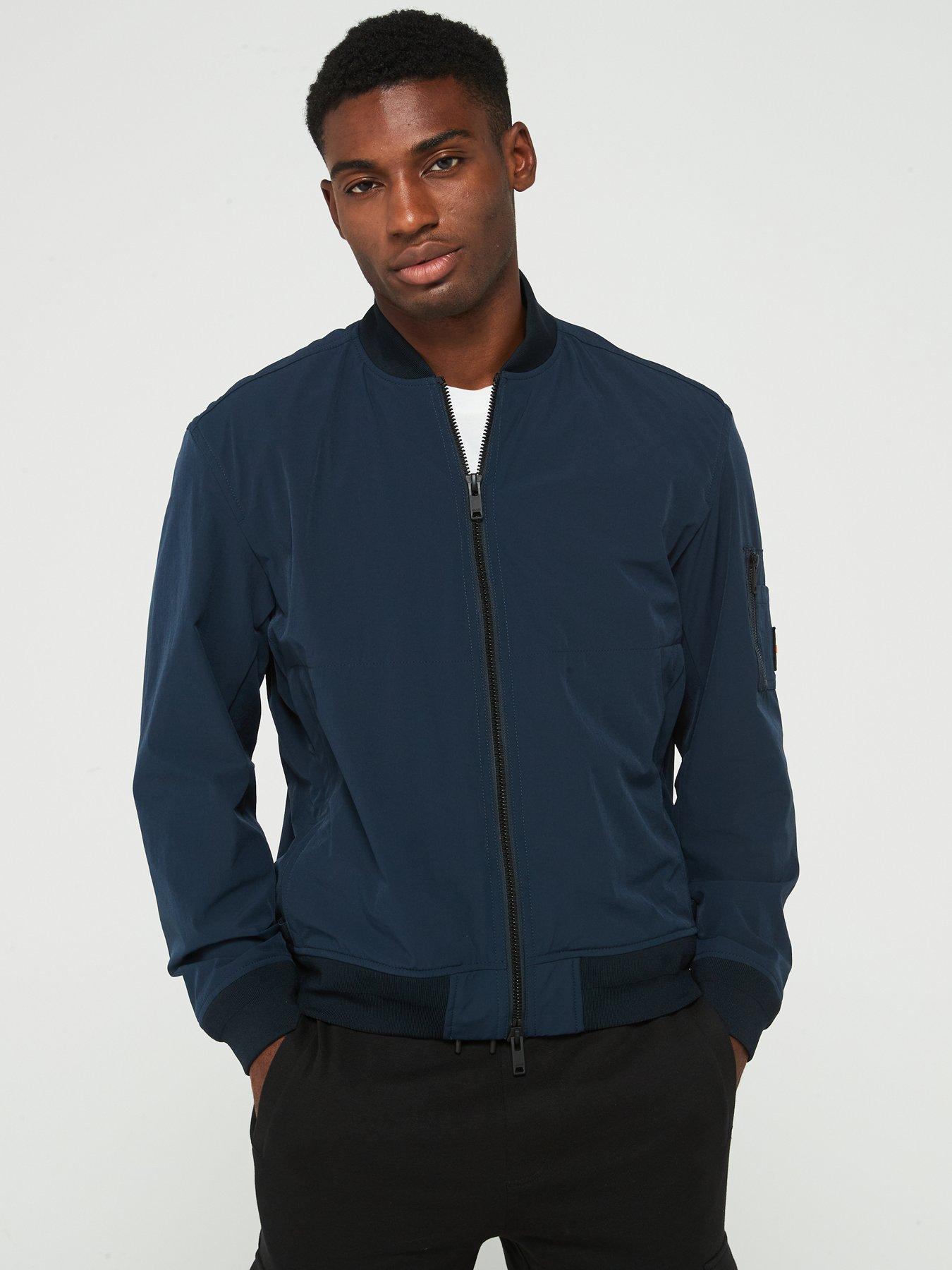 BOSS Obear Nylon MA1 Bomber Jacket - Dark Blue | Very
