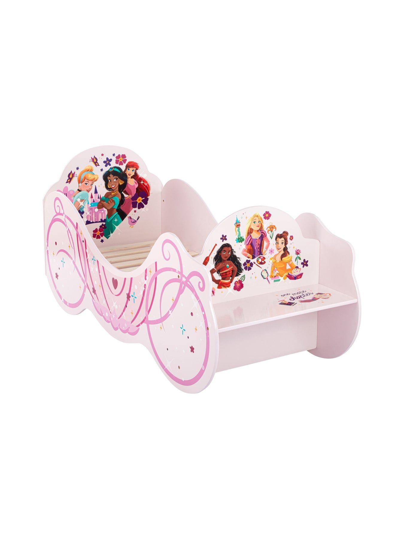 Disney Princess Toddler Carriage Bed (With Canopy and Fabric Drawers ...