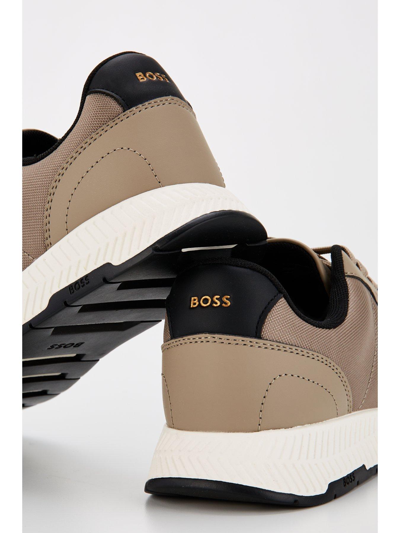 BOSS Titanium Nylon/Leather Lace Runners | Very
