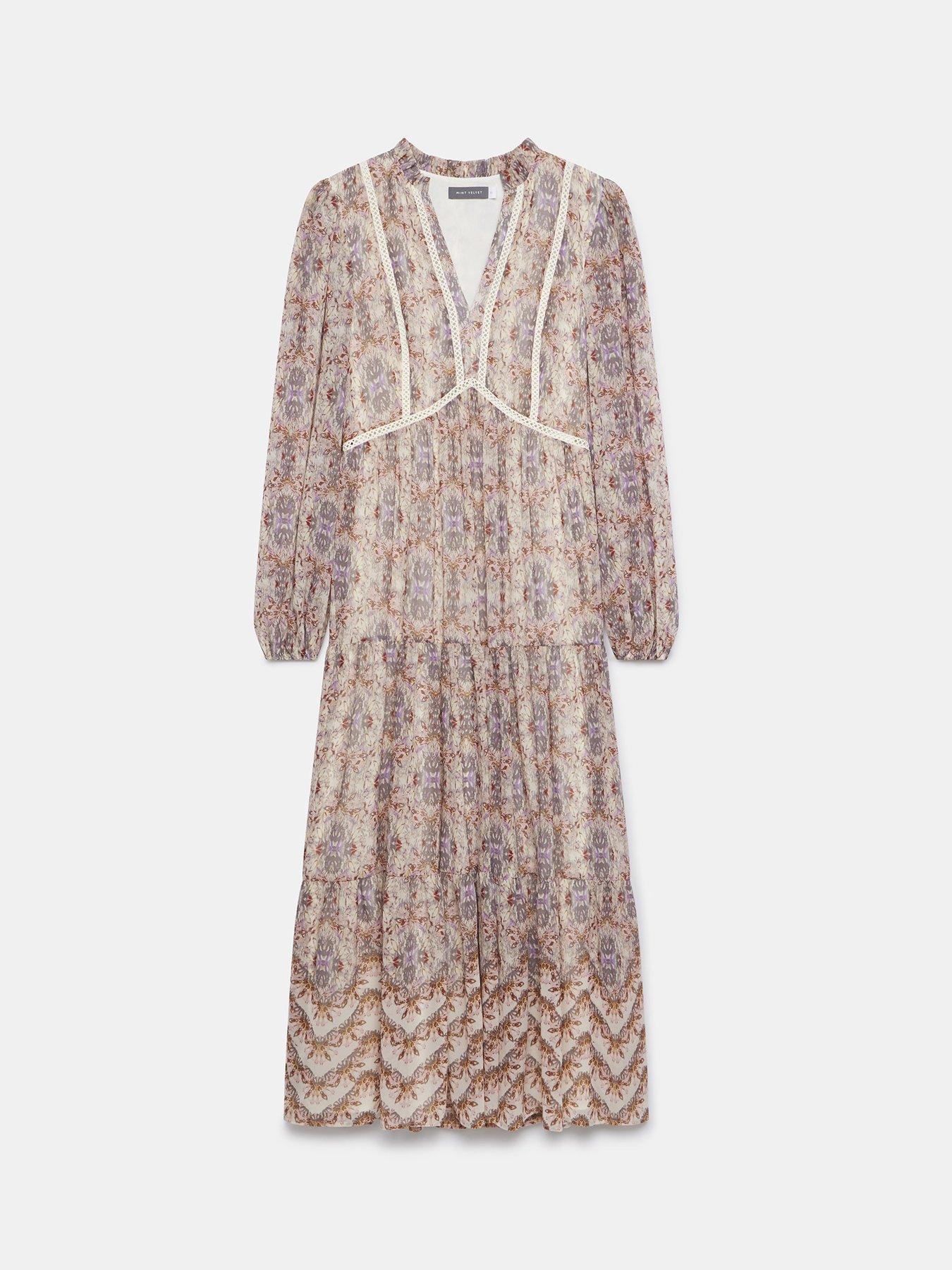 Mint Velvet Neutral Print Boho Maxi Dress | Very