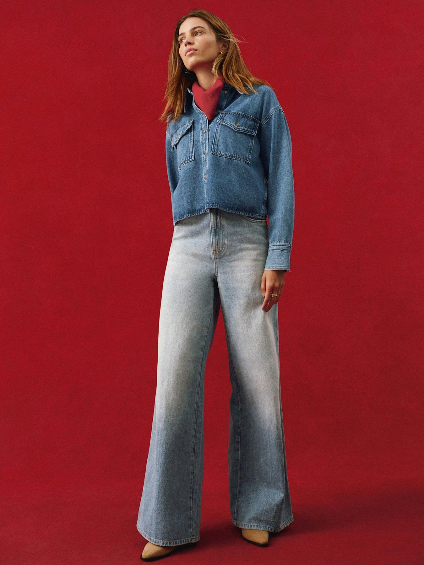 Mint Velvet Indigo Cropped Denim Shirt | Very