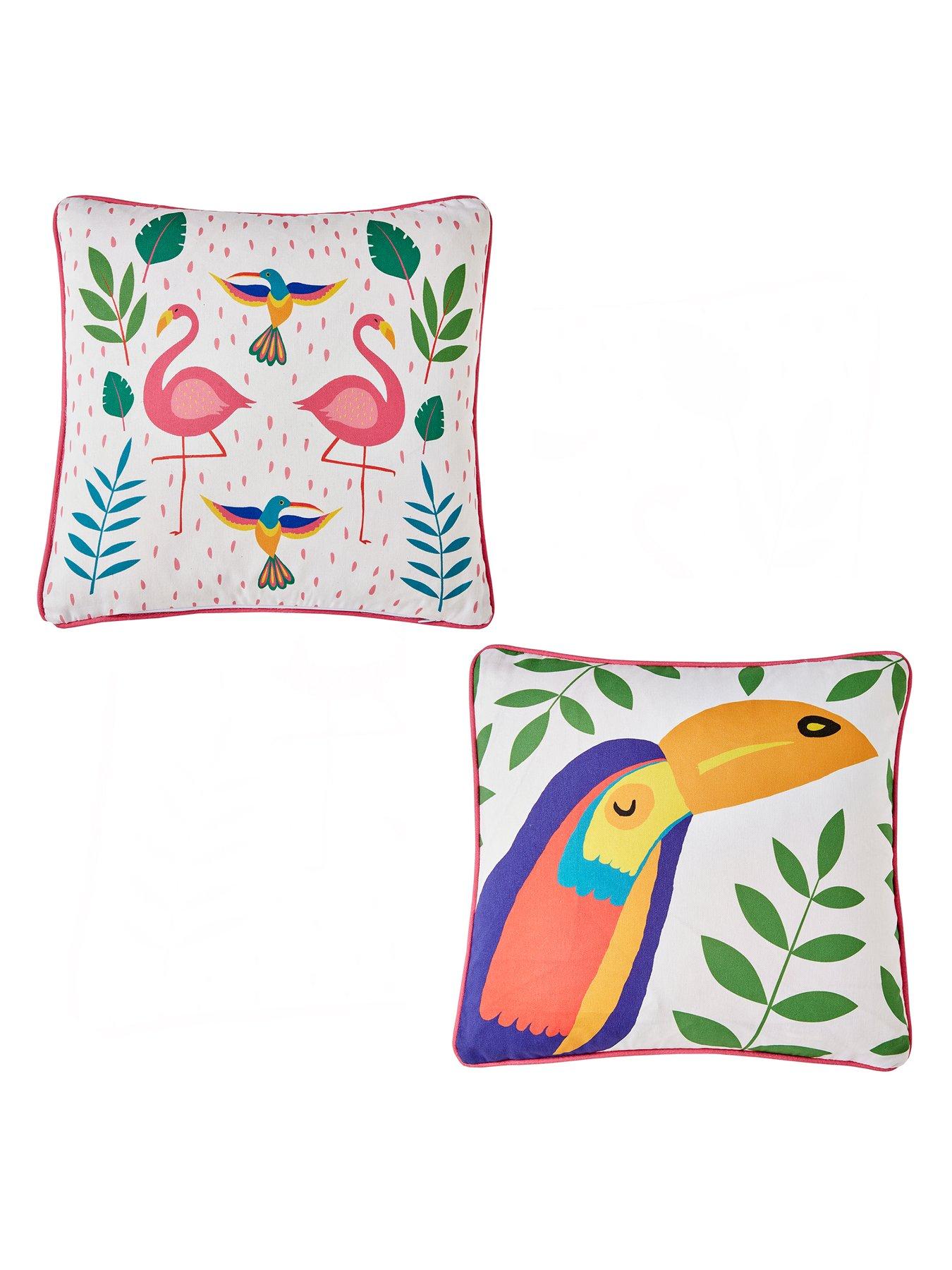 Fusion Tropical Flamingo Outdoor Cushion | Very
