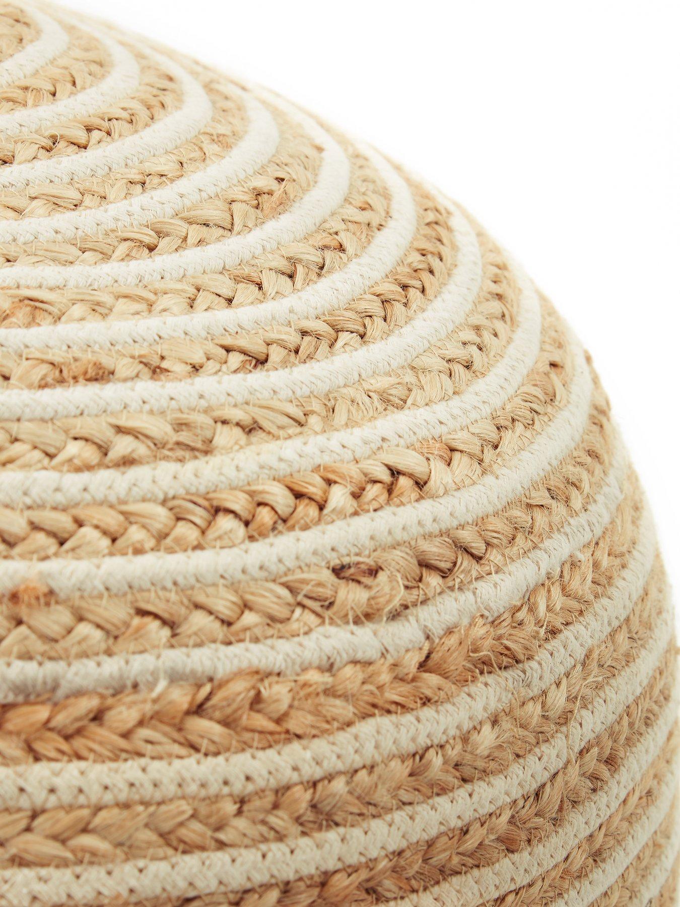 KAIKOO Bleached Jute Pouffe | Very