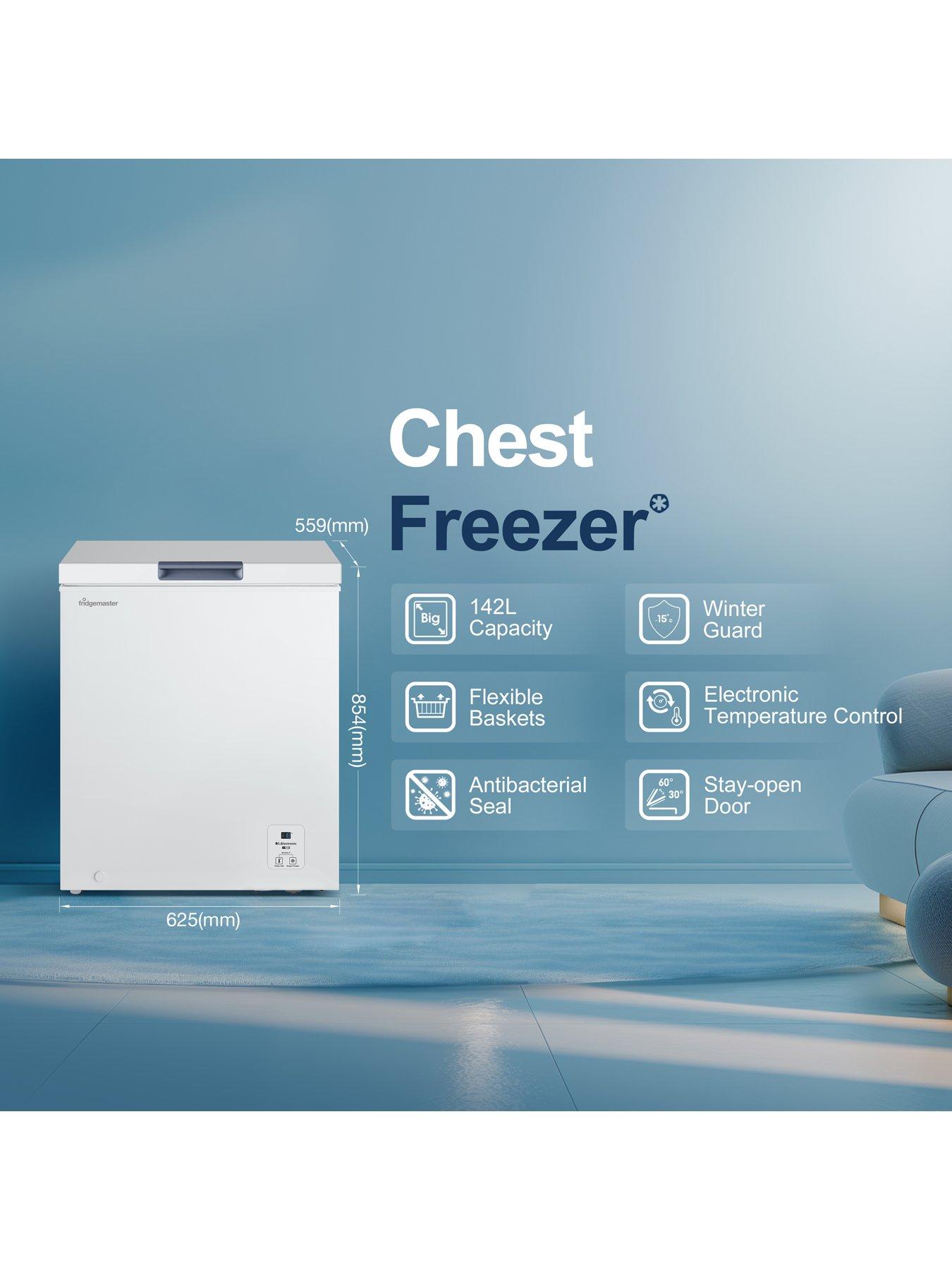 Fridgemaster MCF142E Freestanding 142L Chest Freezer - White | very.co.uk