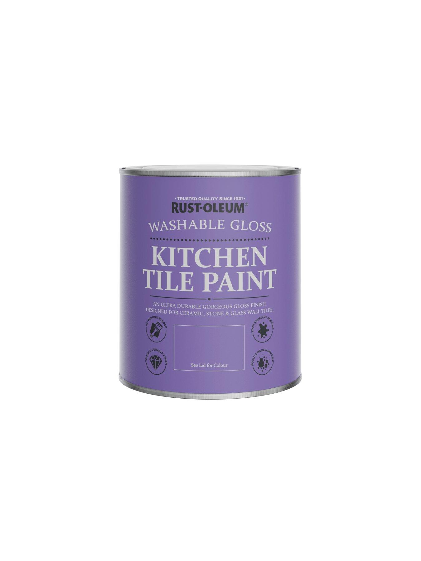 Rust-Oleum Gloss Finish Kitchen Tile Paint - Porcelain | Very.co.uk
