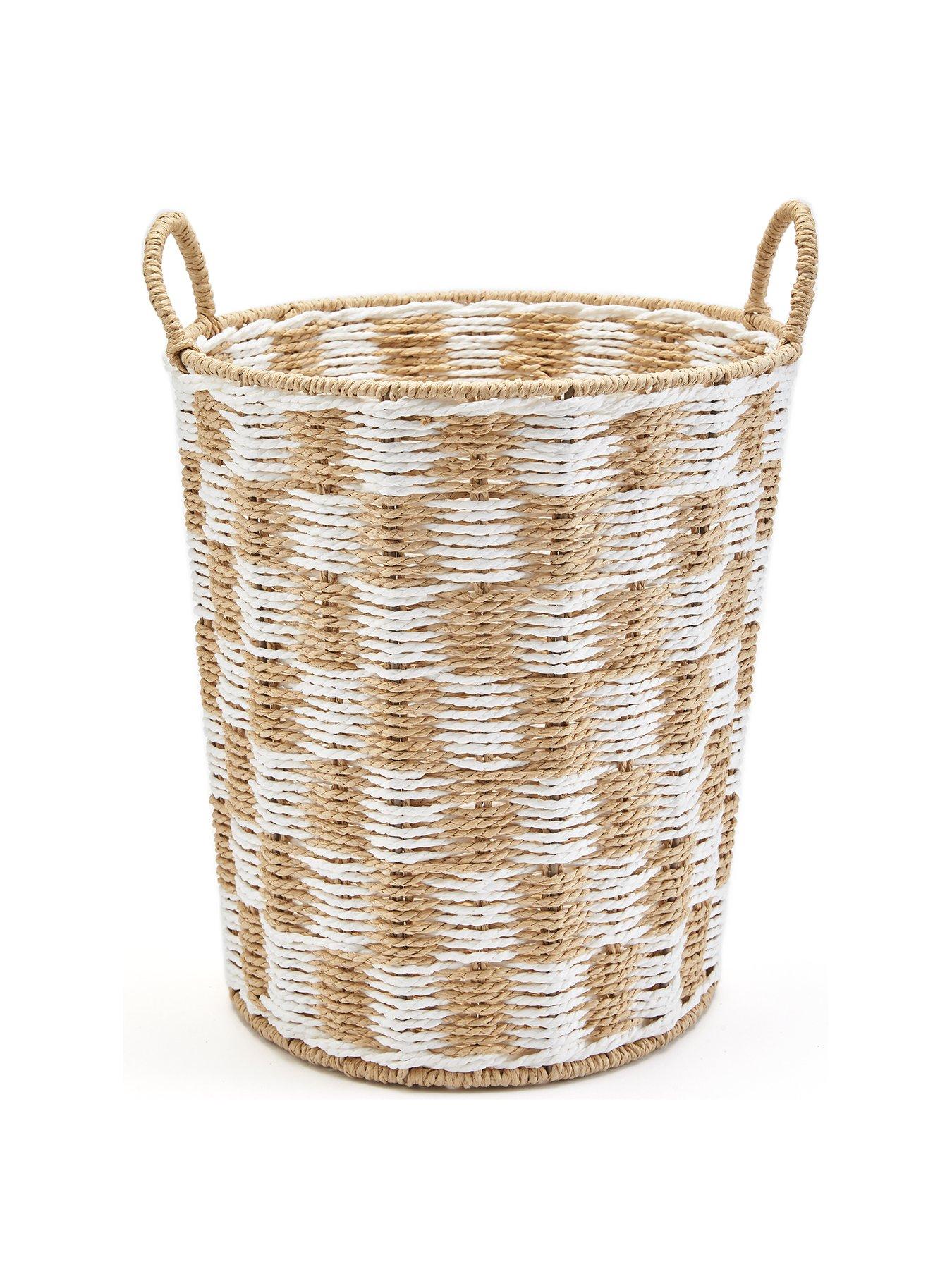 Very Home Round Paper Rope Check Basket | Very
