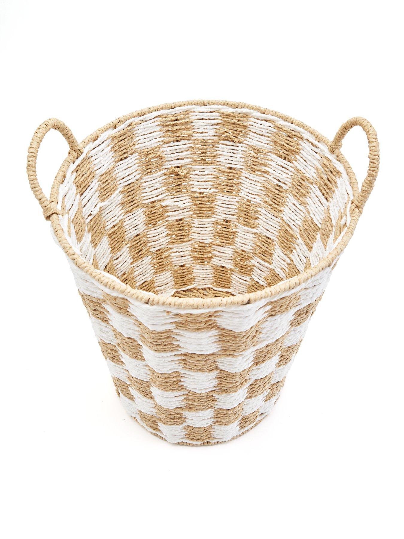 Very Home Round Paper Rope Check Basket | Very