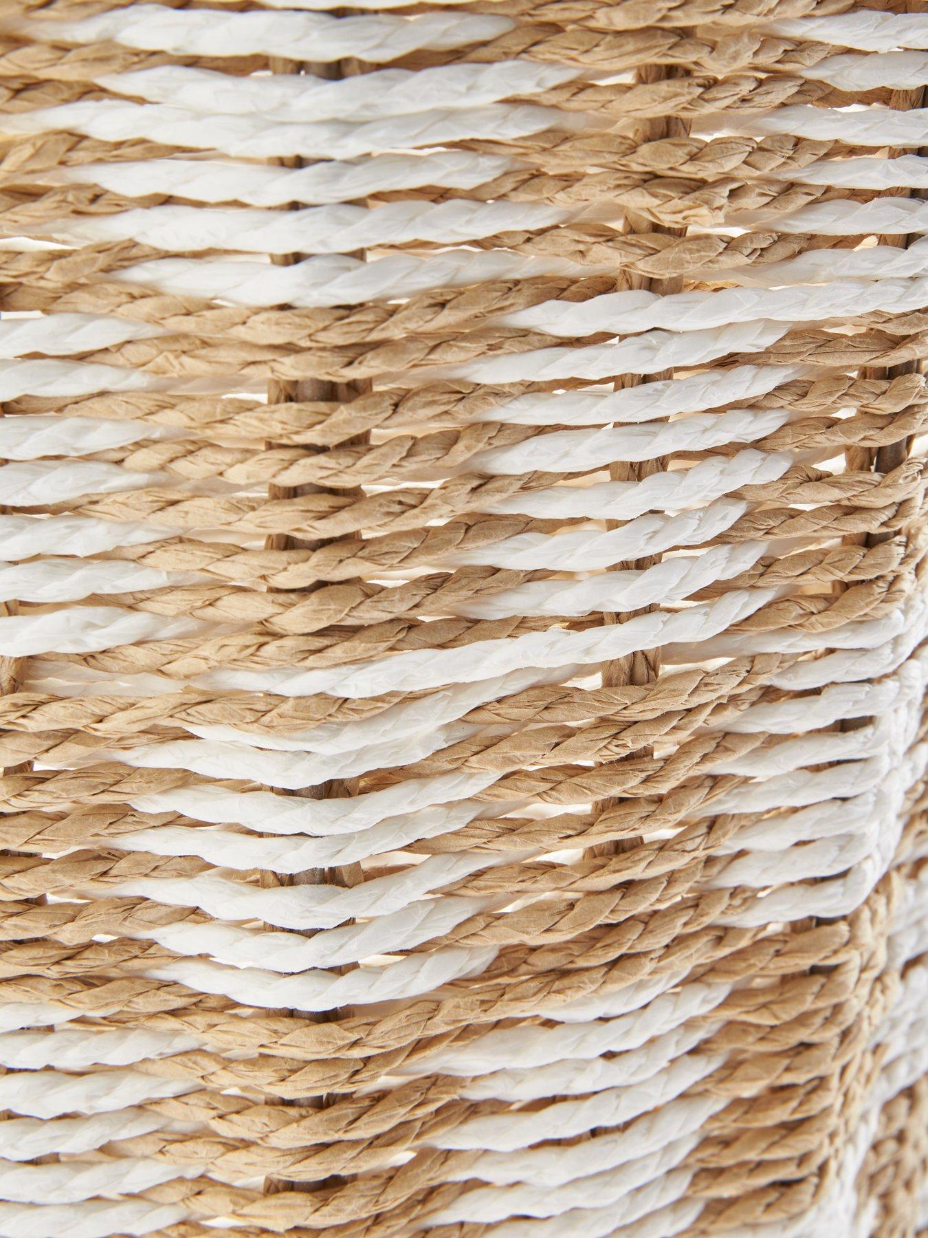 Very Home Round Paper Rope Check Basket | Very