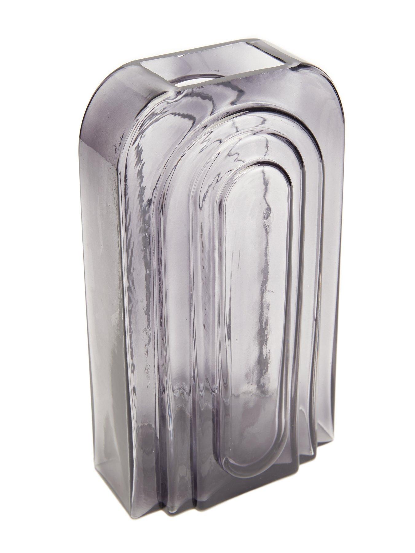 The Very Collection Smoked Glass Curved Vase | Very