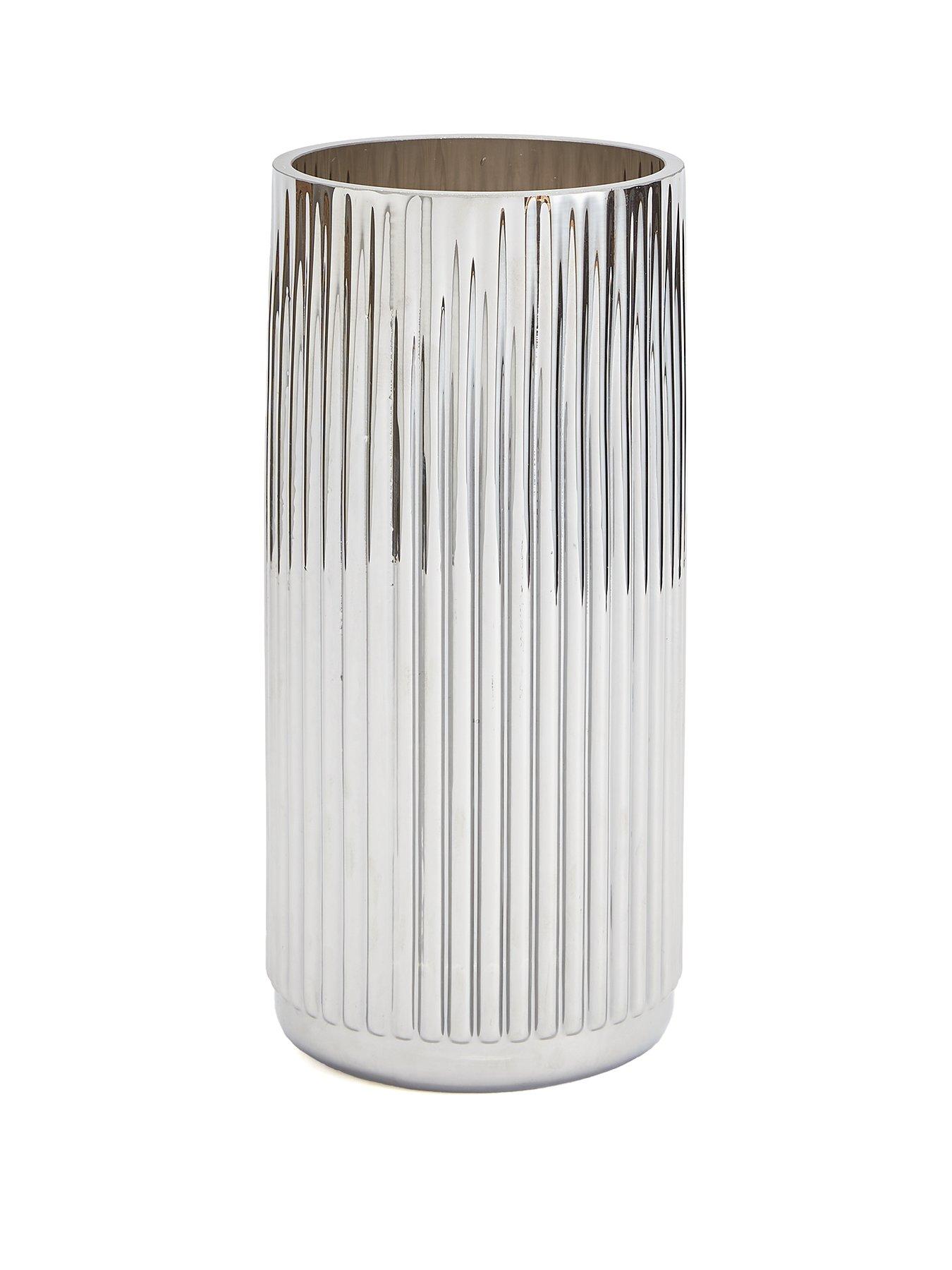 Very Home Chrome Ribbed Vase | Very