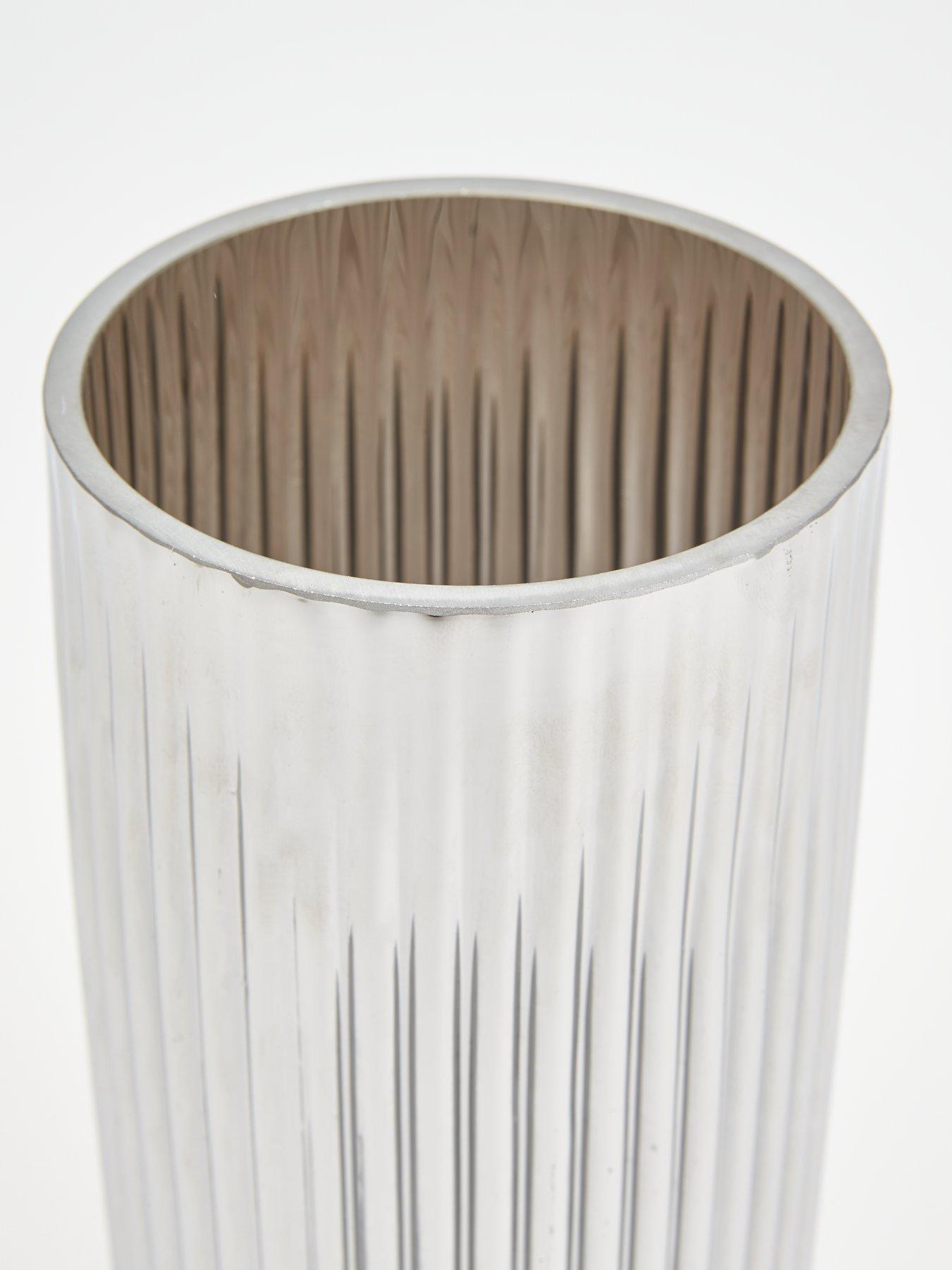 Very Home Chrome Ribbed Vase | Very