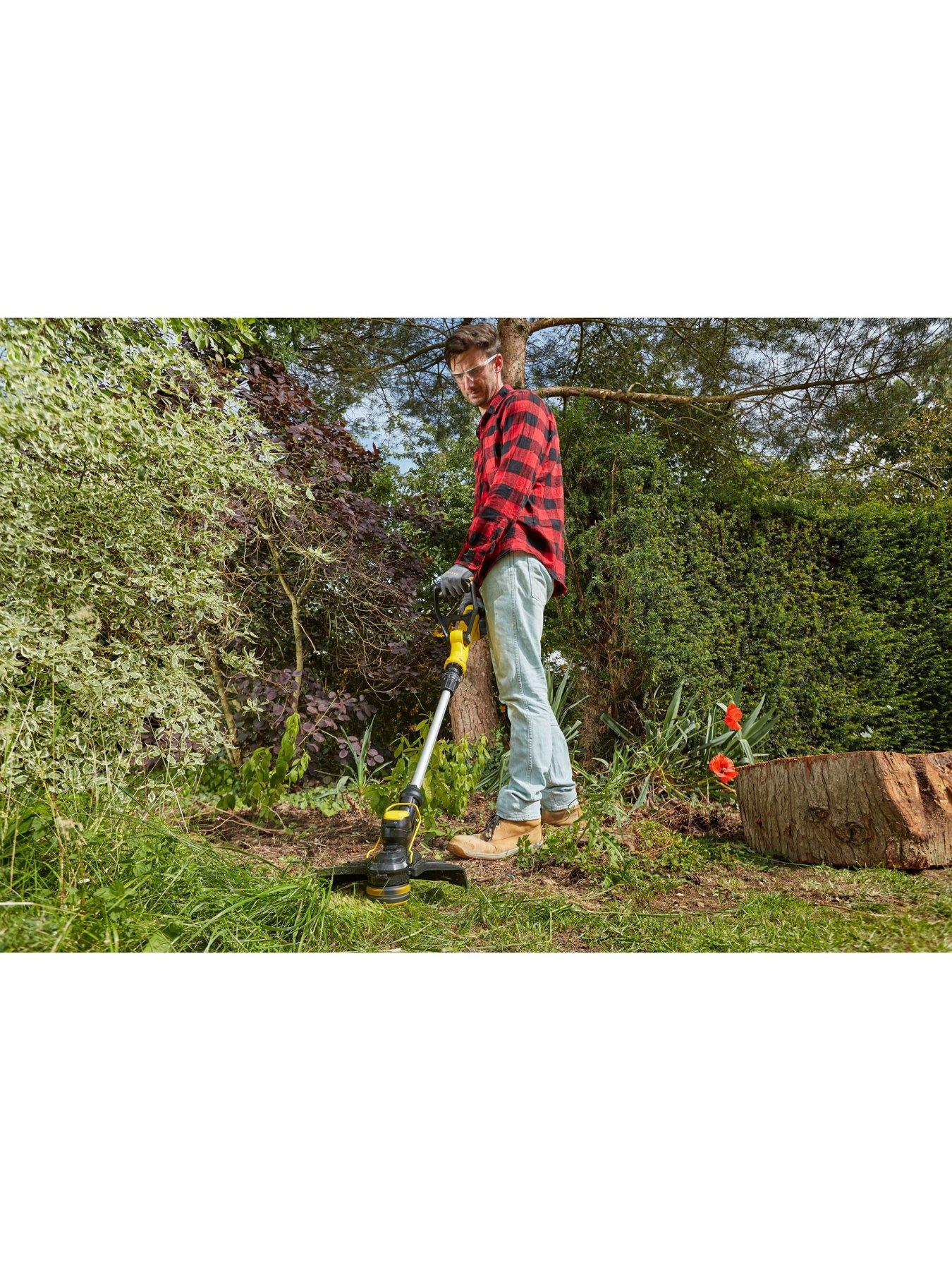 Stanley FatMax V20 33CM String Trimmer, 4.0Ah Batt, 2A Charger Brushed ...