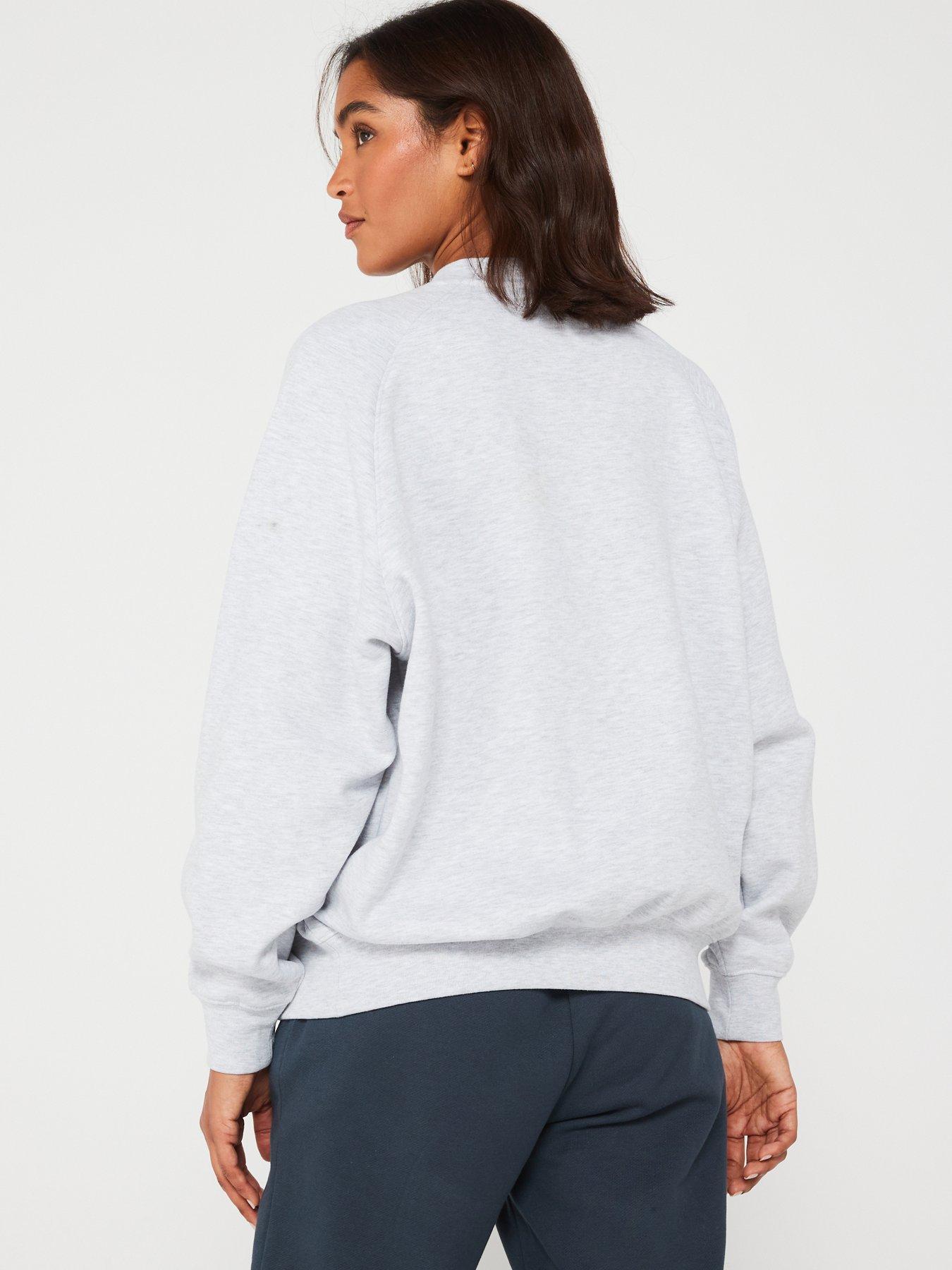 Gym King Womens Shadow Crew - Light Grey | Very