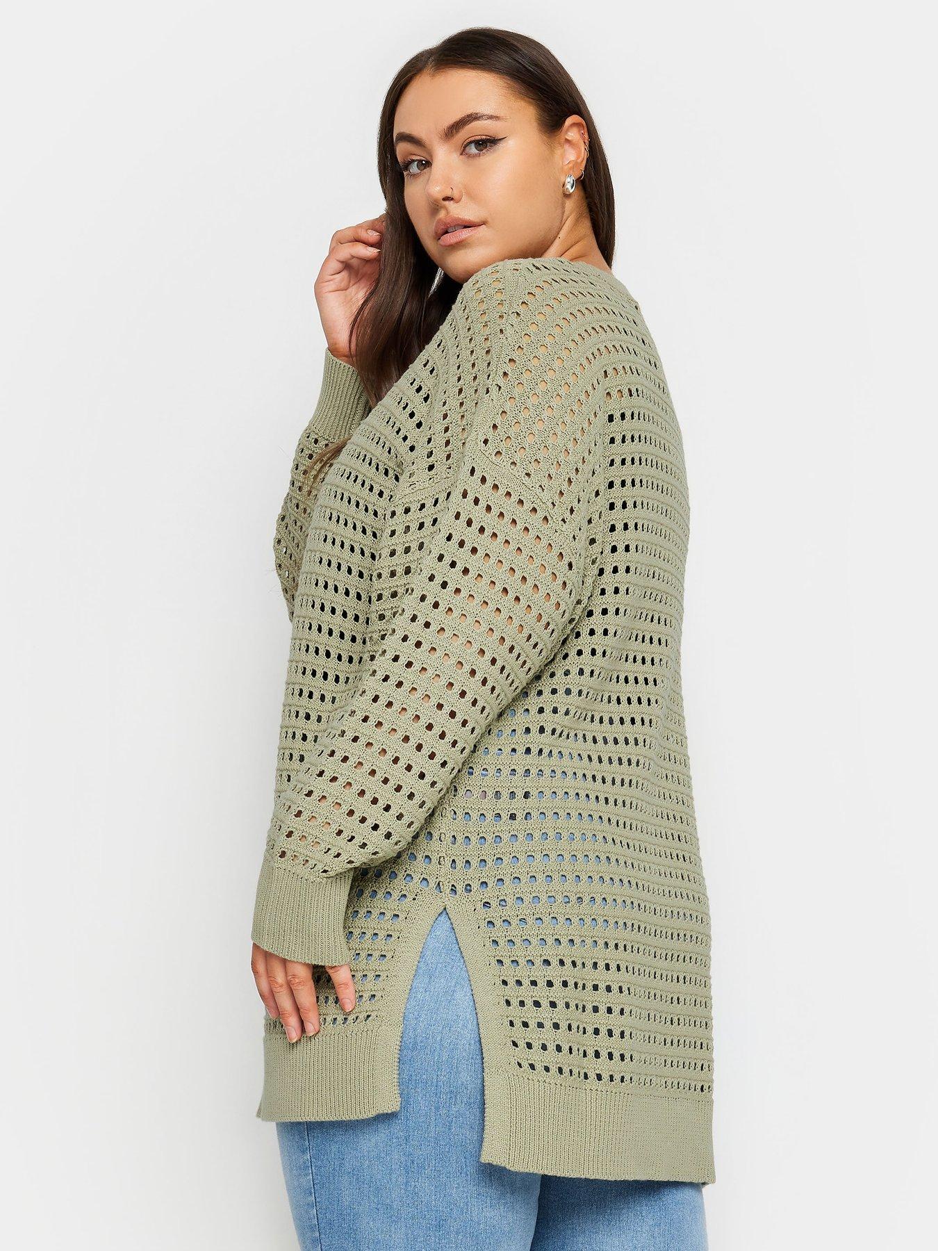 Yours Curve Side Split Jumper Soft Sage | Very