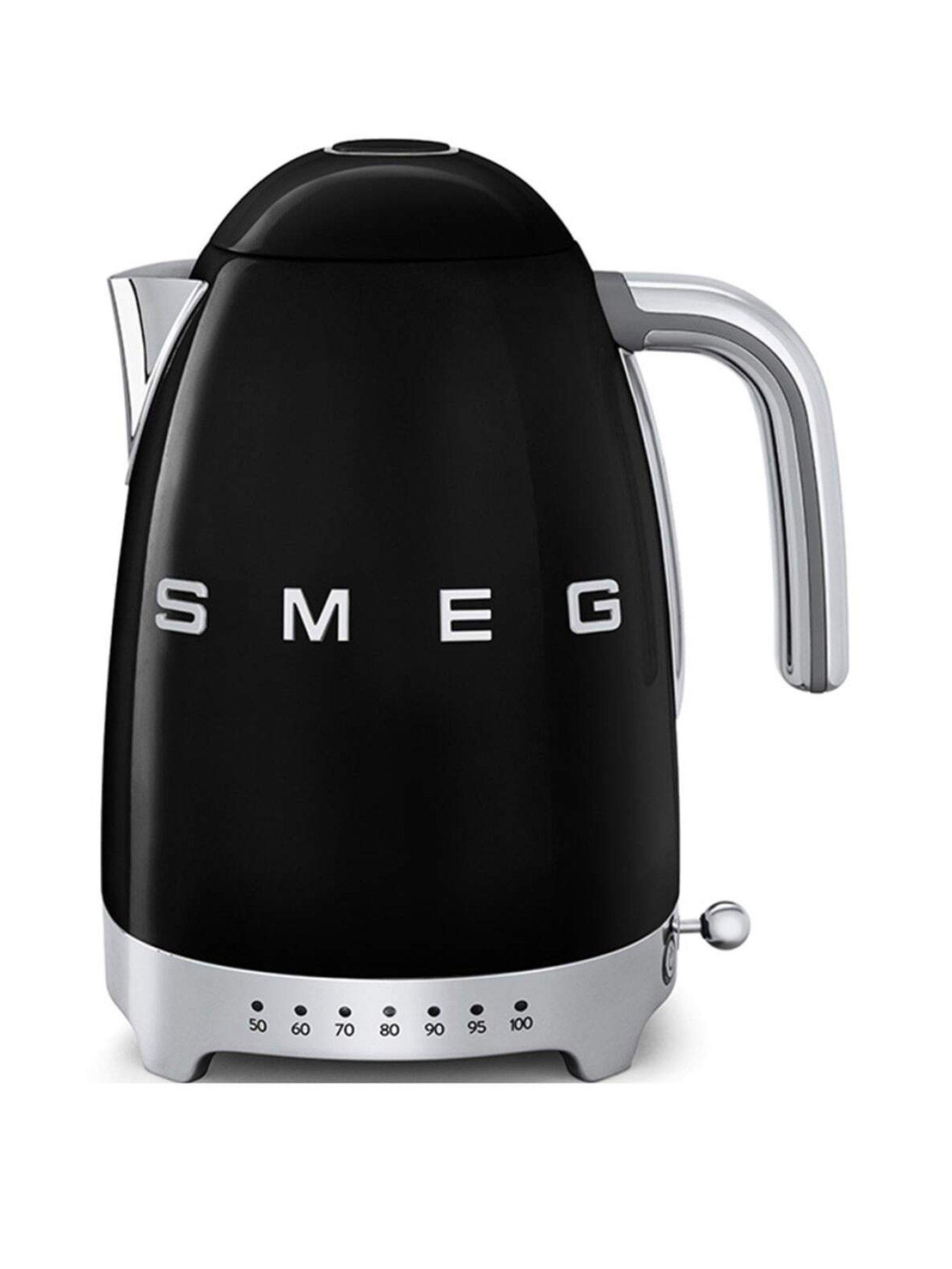 Smeg KLF04 Retro Style Jug Kettle, 3000W, 1.7L - Black | Very
