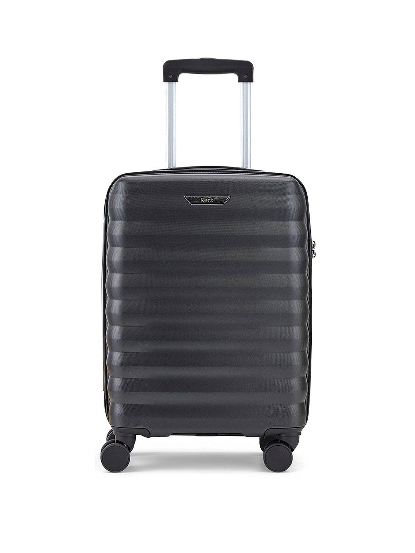 Rock Luggage Berlin 8 Wheel Hardshell Small Cabin Suitcase - Black | Very
